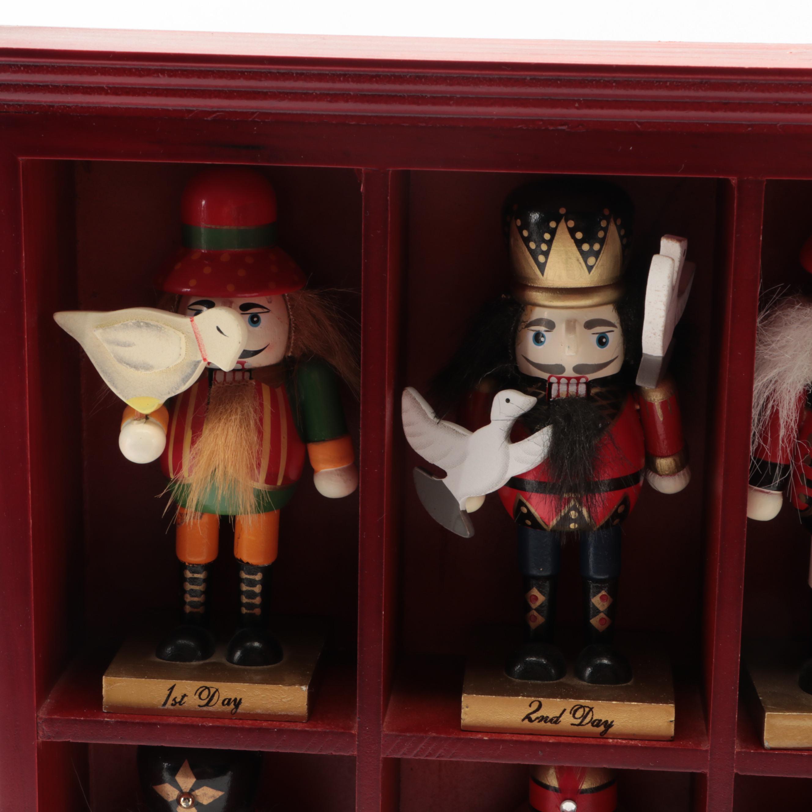 12 Days of Christmas Hand-Painted Miniature Nutcrackers Collection | EBTH