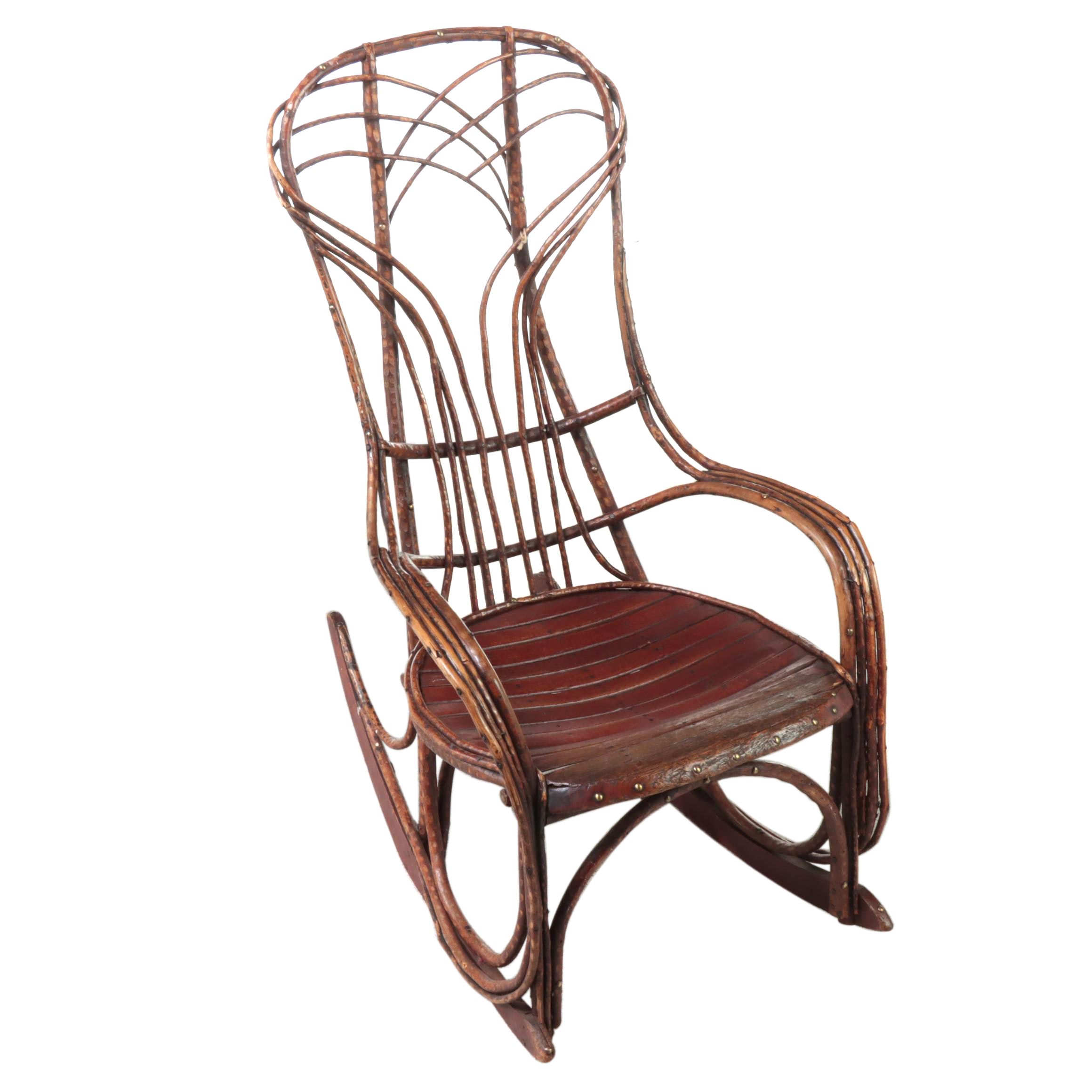 Adirondack Twig Rocking Chair, Early 20th Century | EBTH