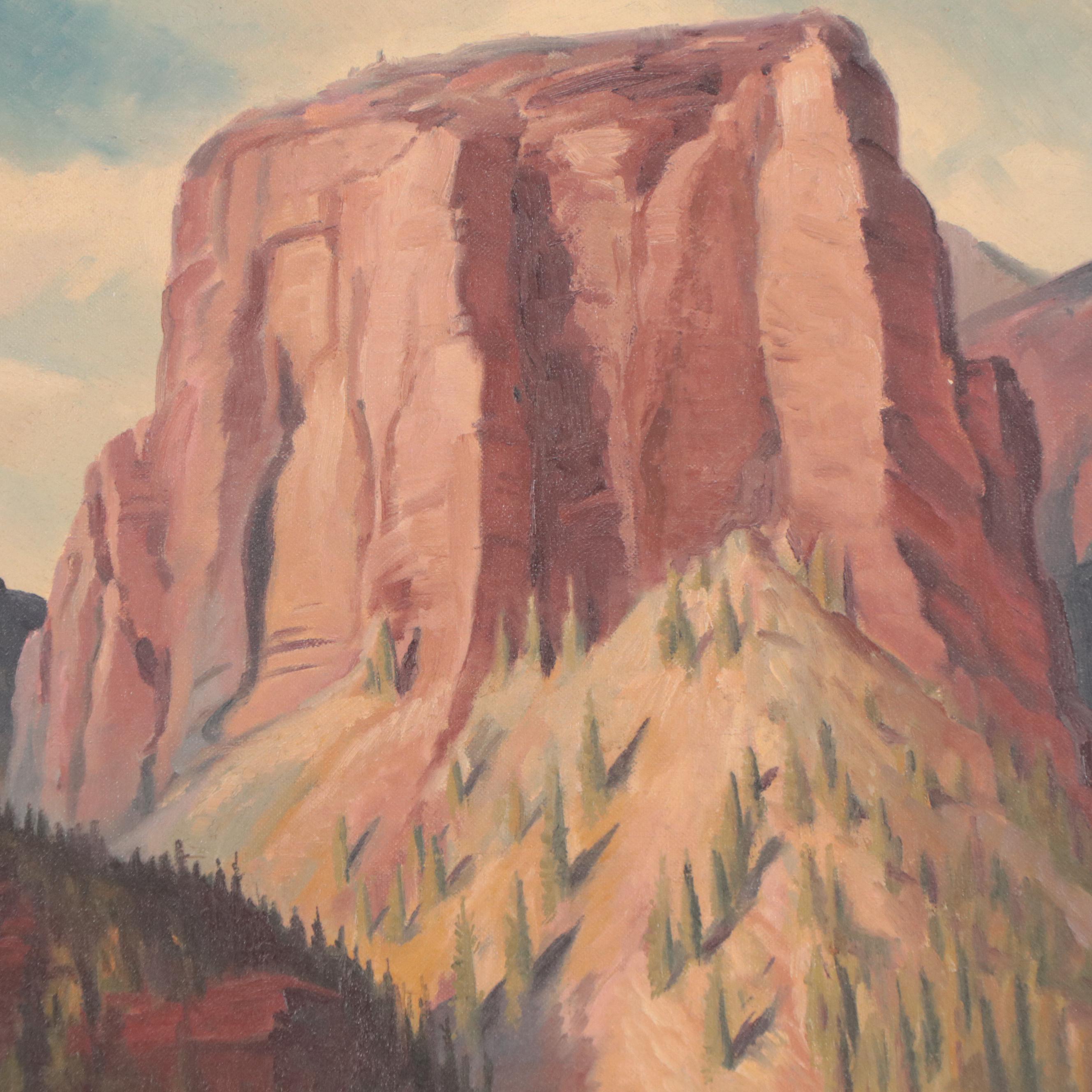 Dan Burne Jones Western Landscape Oil Painting, 1950 | EBTH