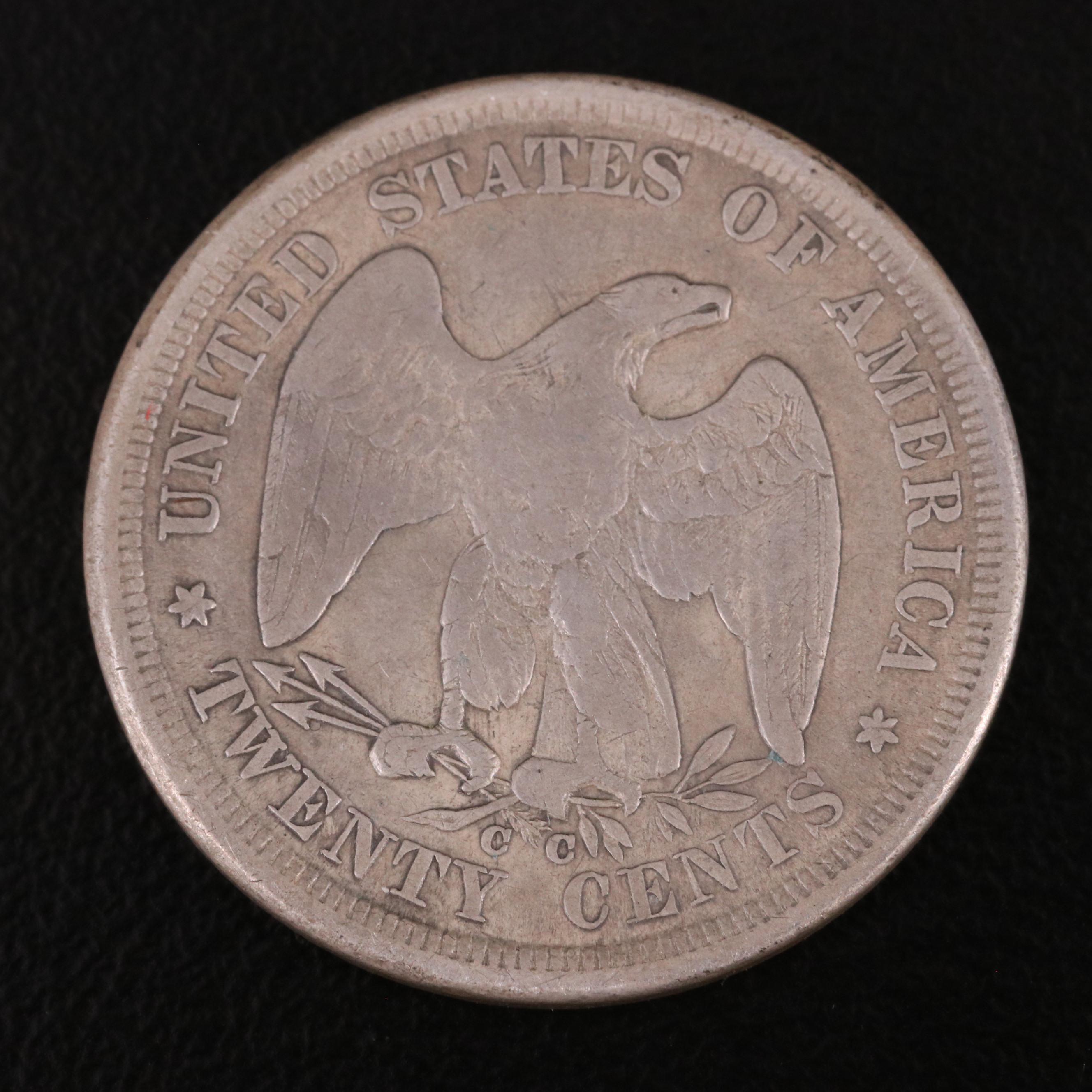 1875-CC Seated Liberty Twenty Cent Coin | EBTH