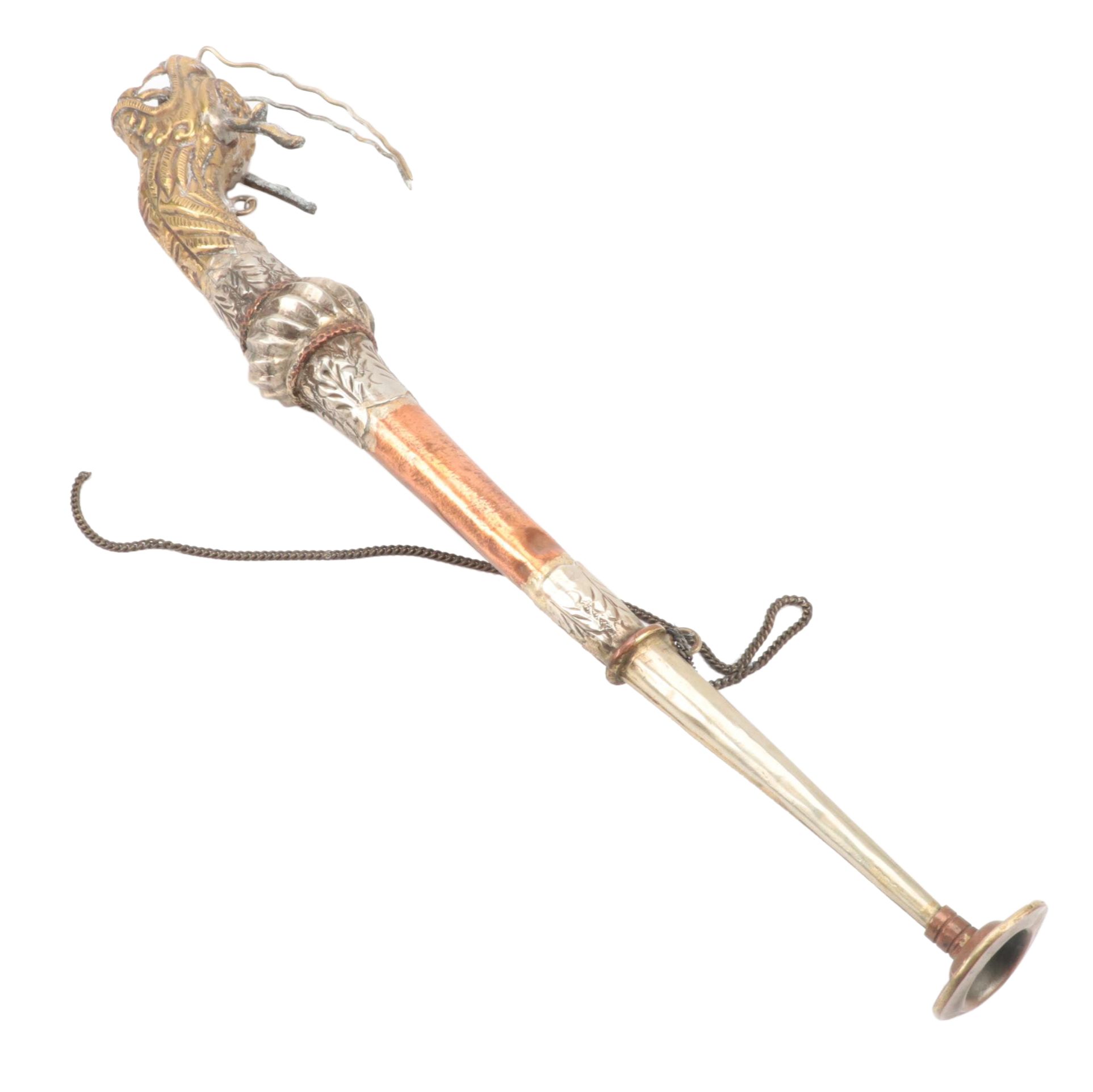 Tibetan Silver, Brass and Copper Kangling Horn | EBTH