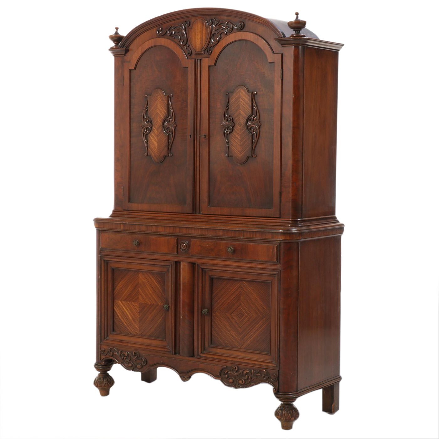 Union Furniture Renaissance Revival Walnut and Parquetry Buffet Cabinet ...
