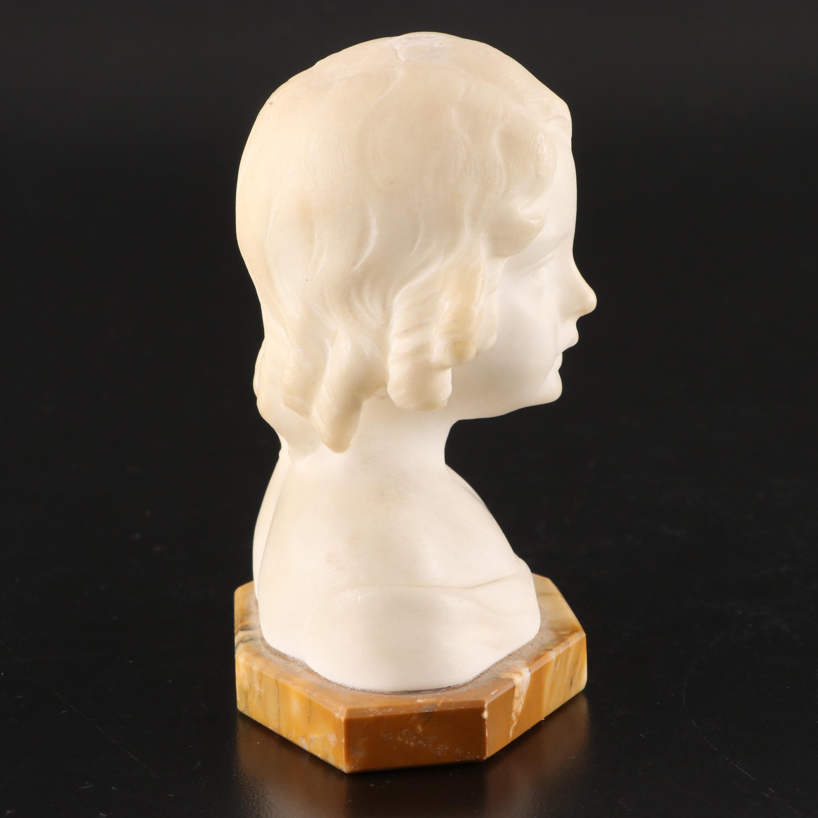 Schumacher Carved Alabaster Female Bust, Early 20th Century | EBTH