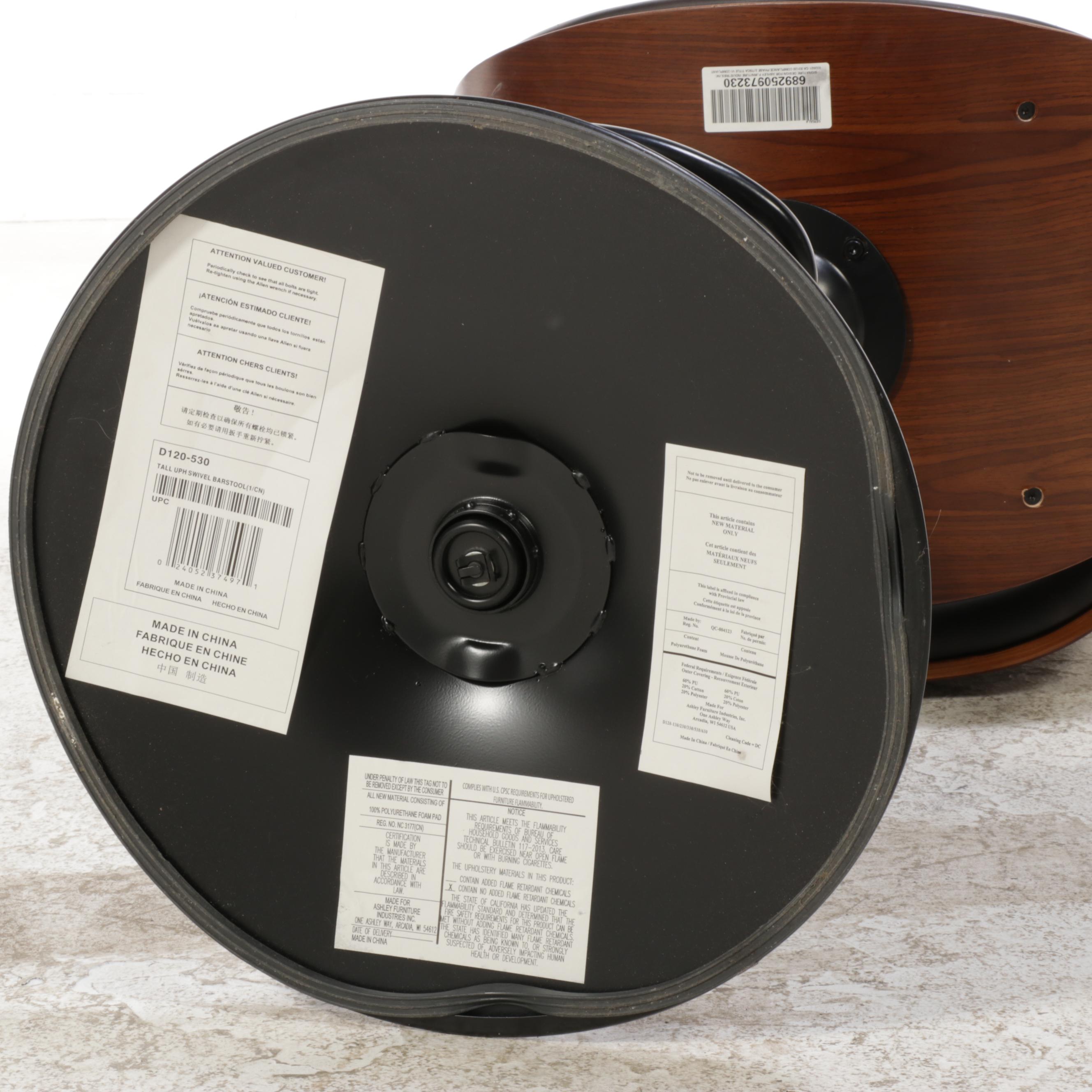 Signature Designs For Ashley, Eames Style Laminated Walnut Barstools ...