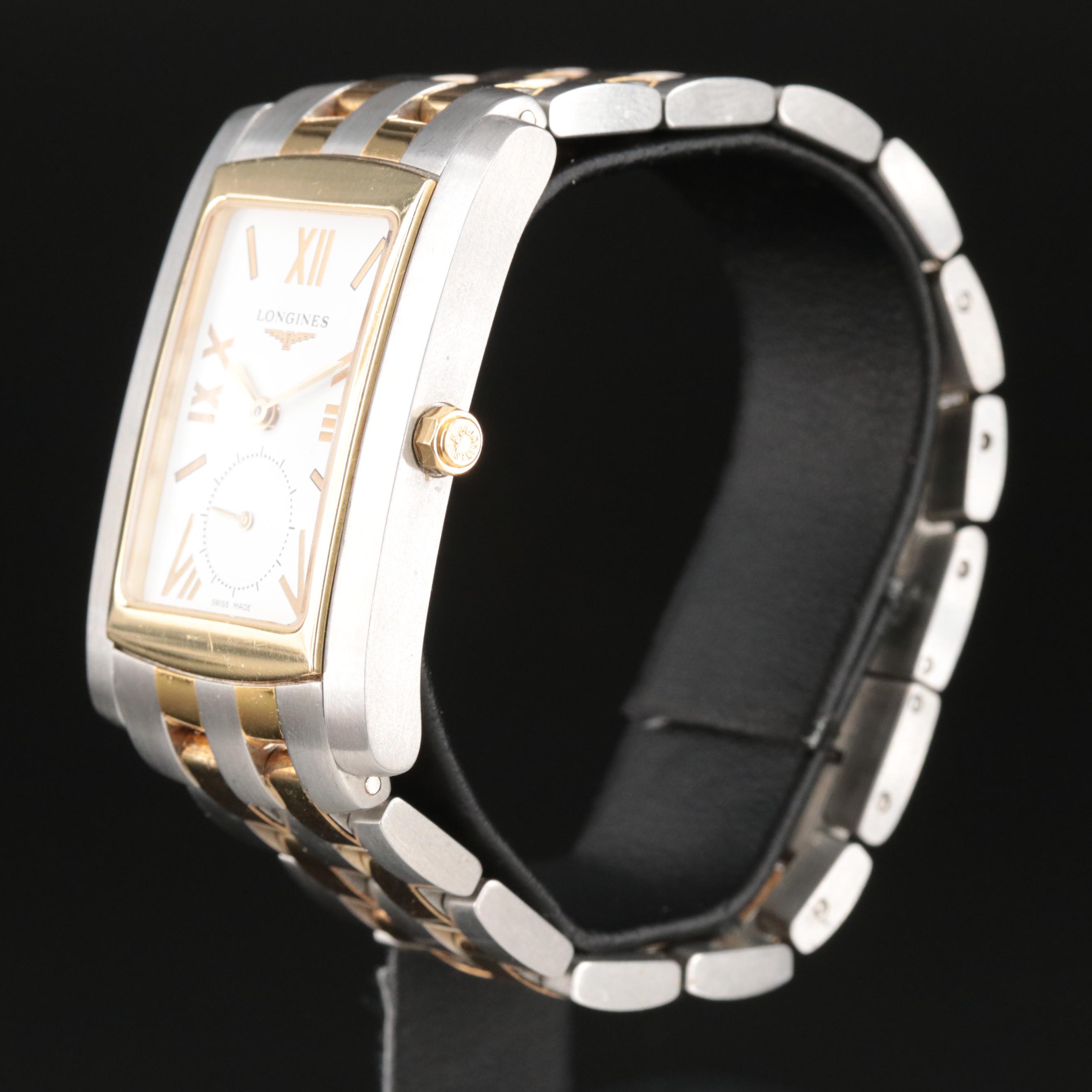 Longines Tank-Style Two-Tone Quartz Watch | EBTH