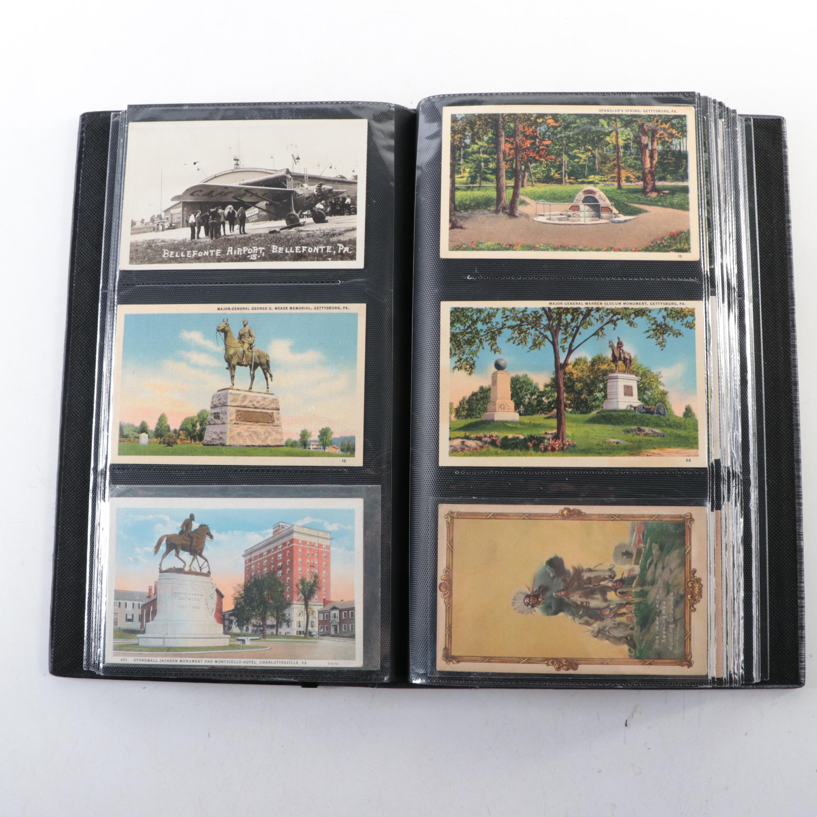 Vintage Collectible Postcards in Binder | EBTH