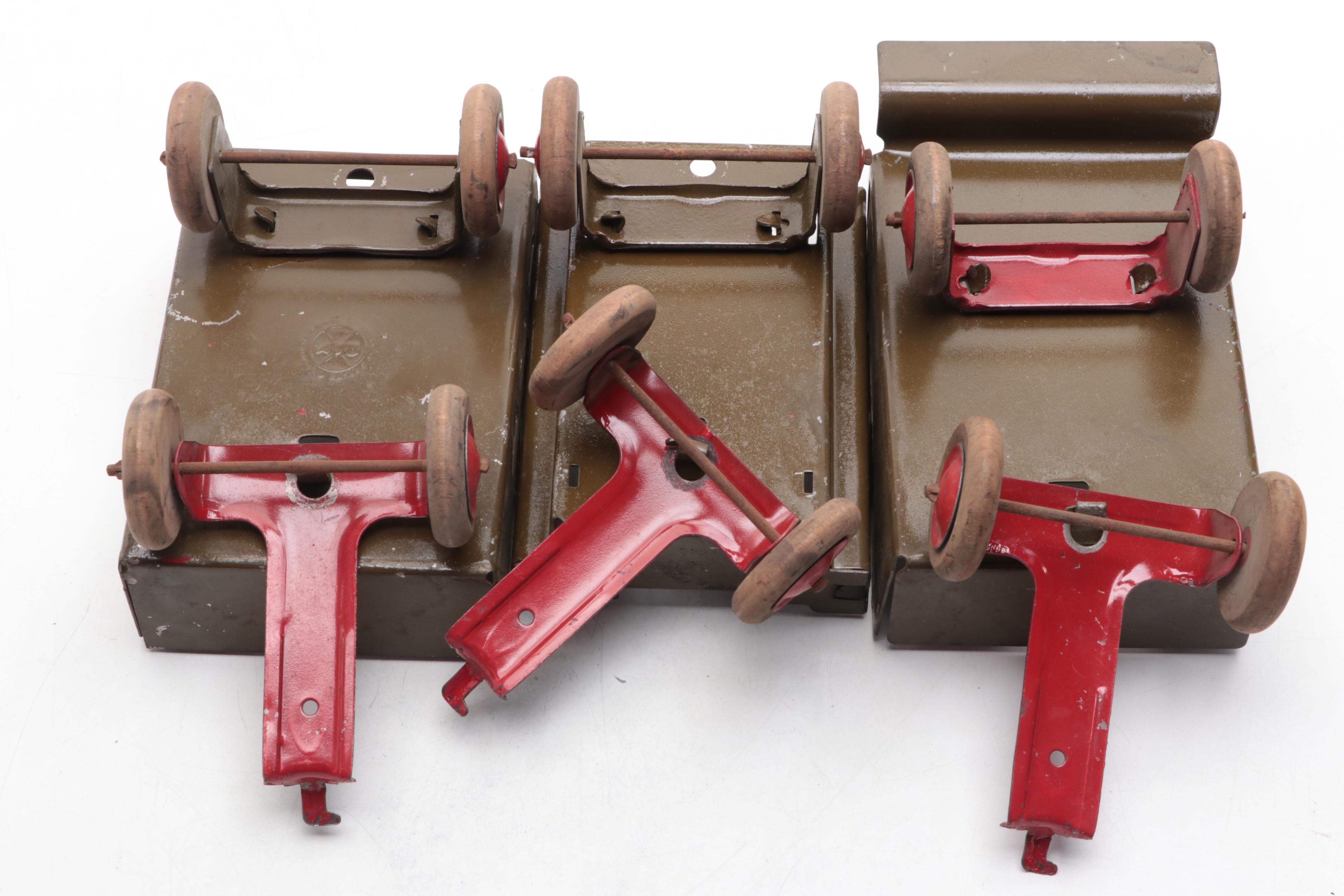 Marx Pressed Steel Toy Military Truck, Trailers and Cannon, 1930s | EBTH