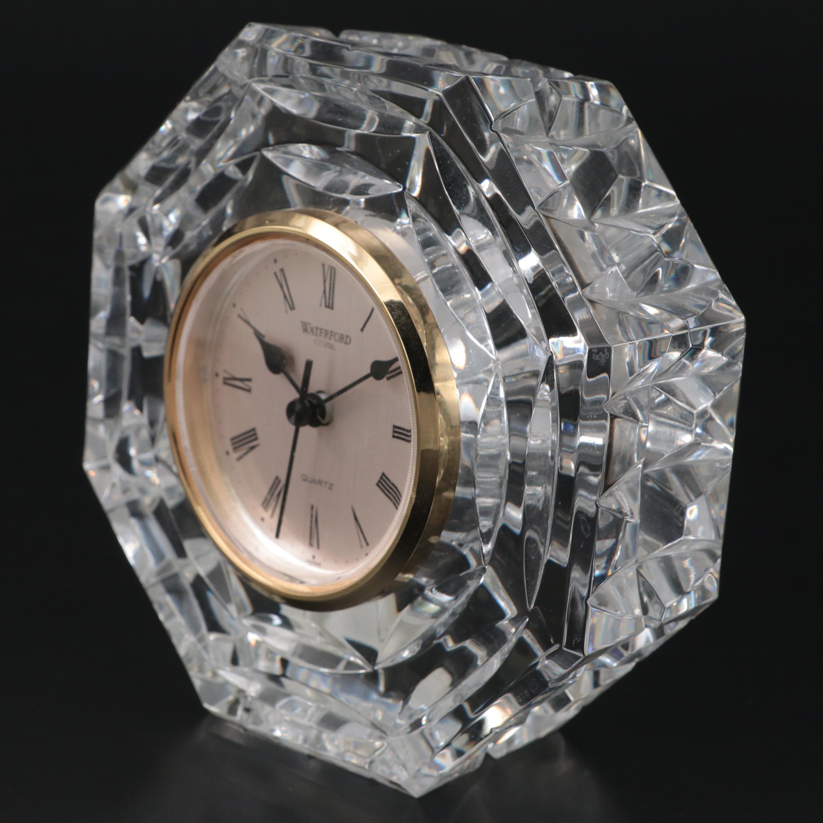 Waterford Crystal Octagonal Desk Clock, Late 20th Century | EBTH