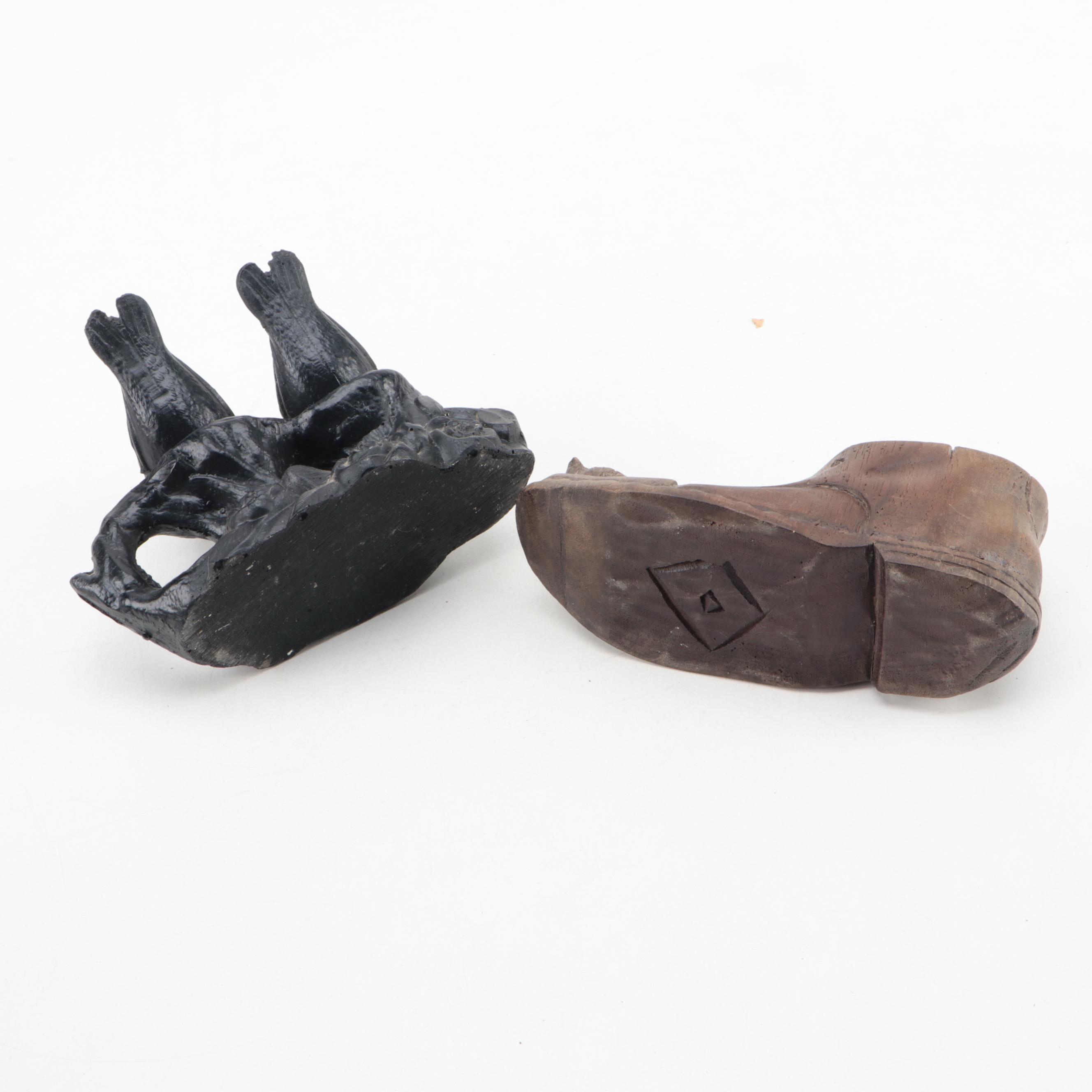 Pair of Borghese Book Motif Plaster Bookends with More Office Decor | EBTH