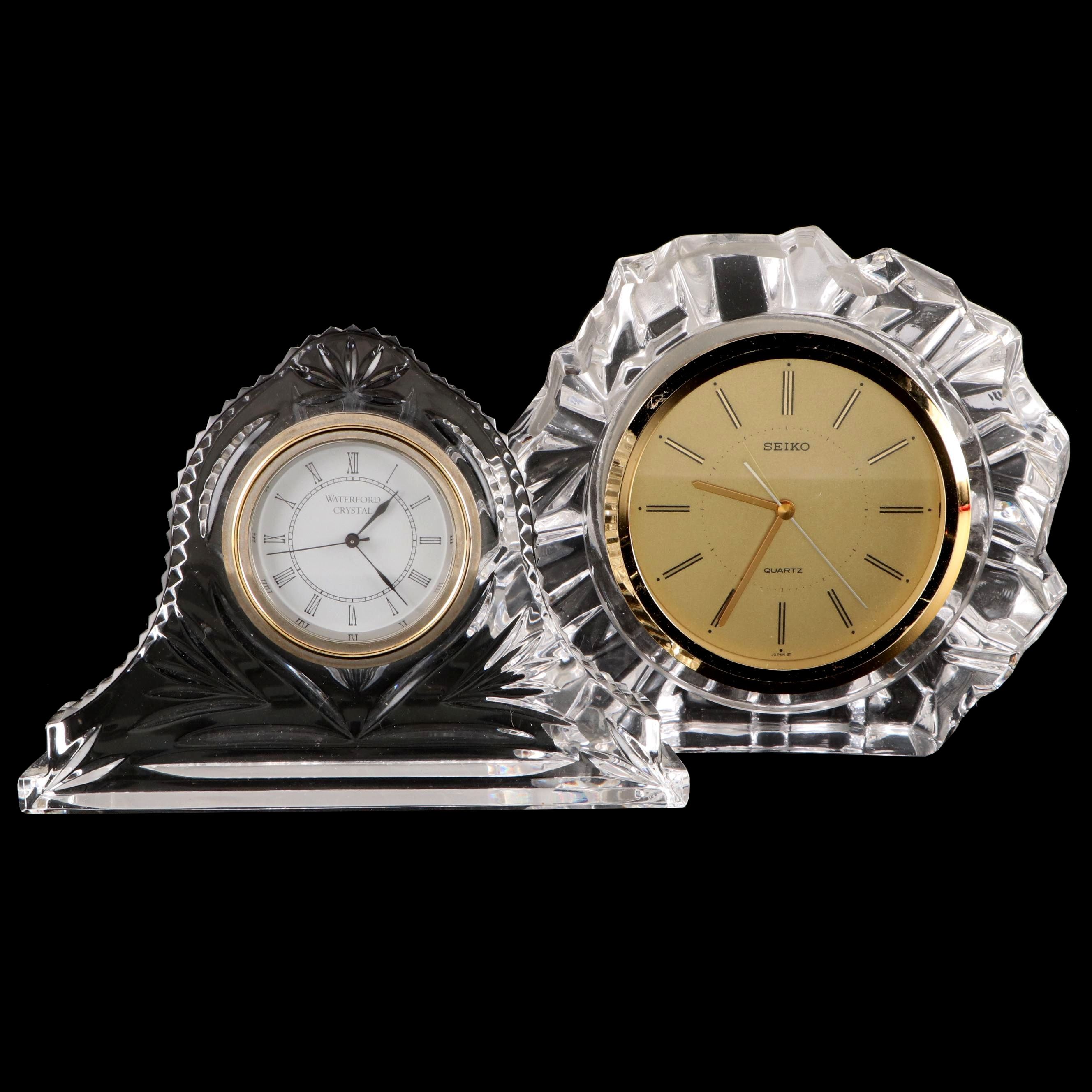 Seiko and Waterford Crystal Desk Clocks | EBTH