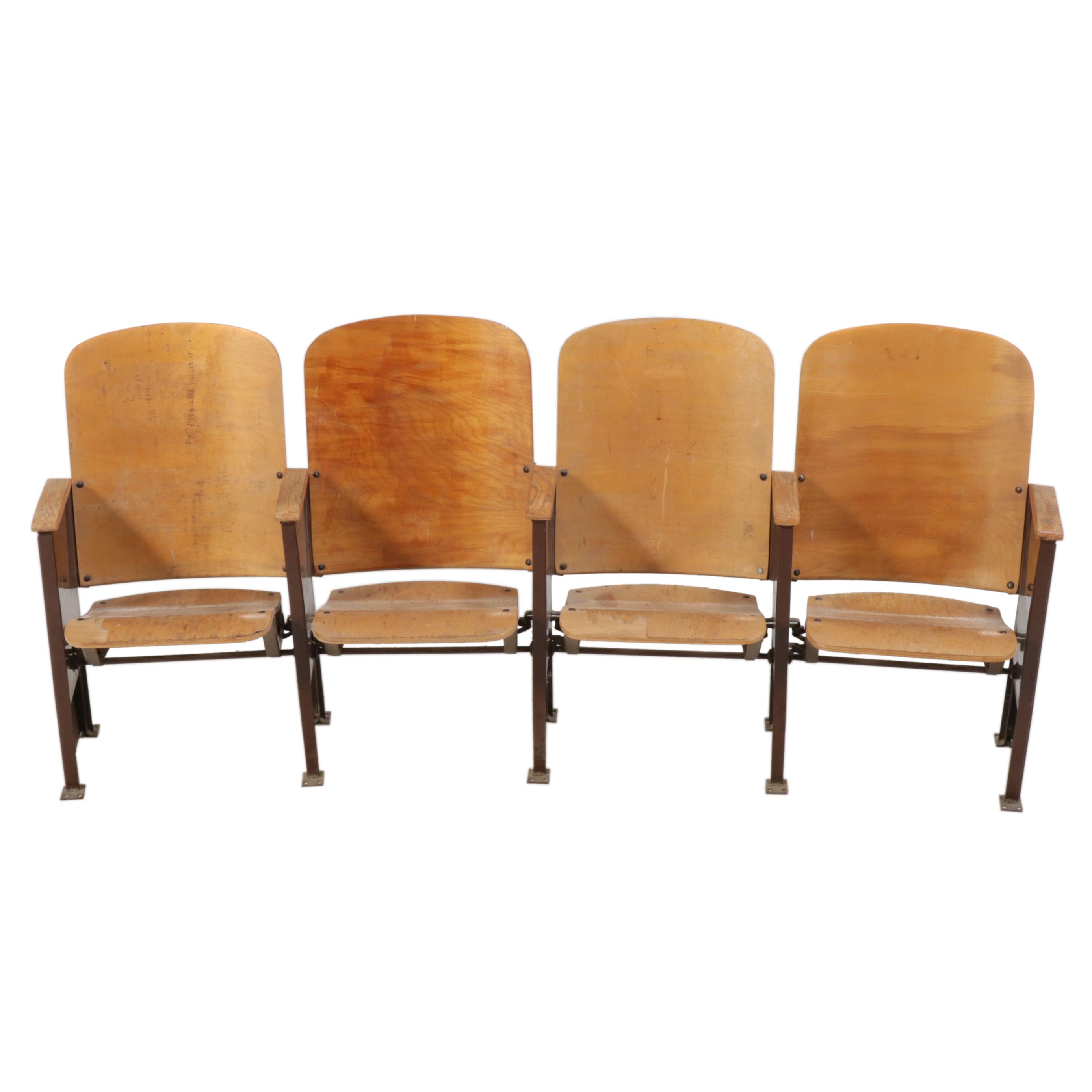 Laminated Birch Auditorium Bench with Folding Seats | EBTH