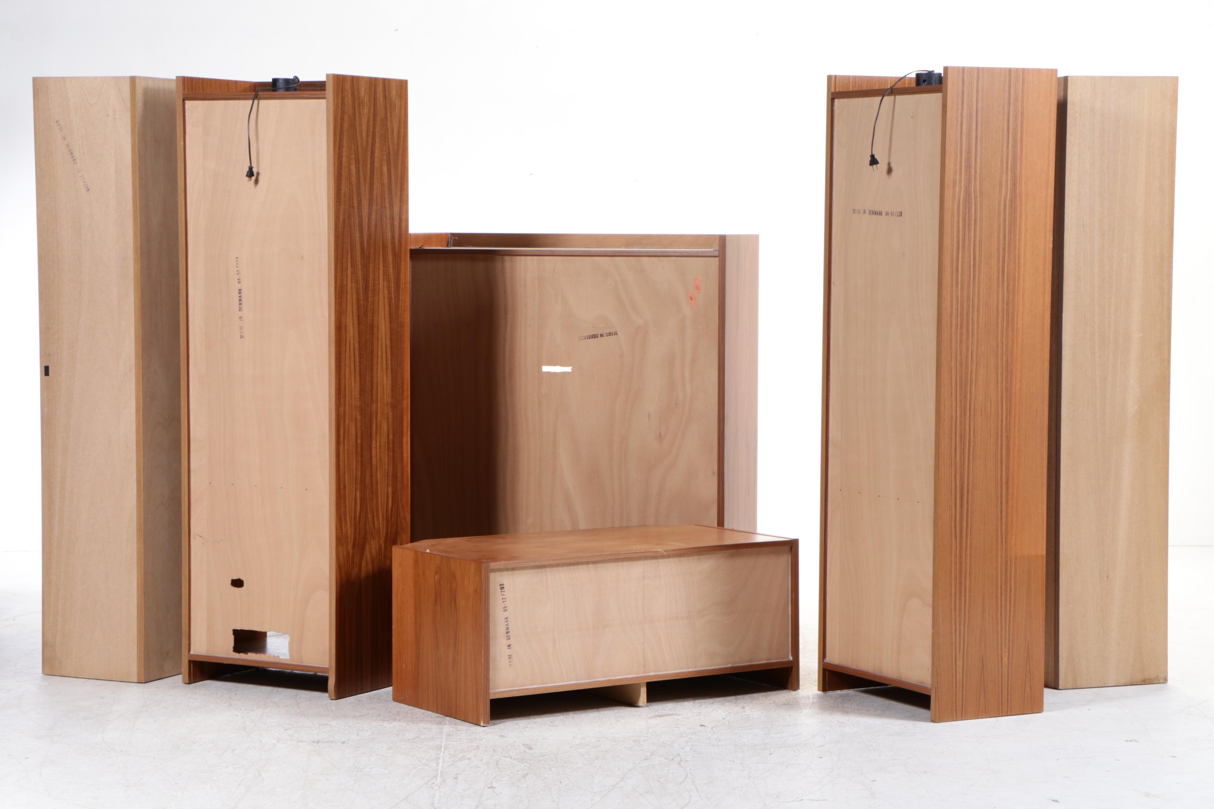 Danish Modern Teak Modular Media Cabinet with Corner Units | EBTH