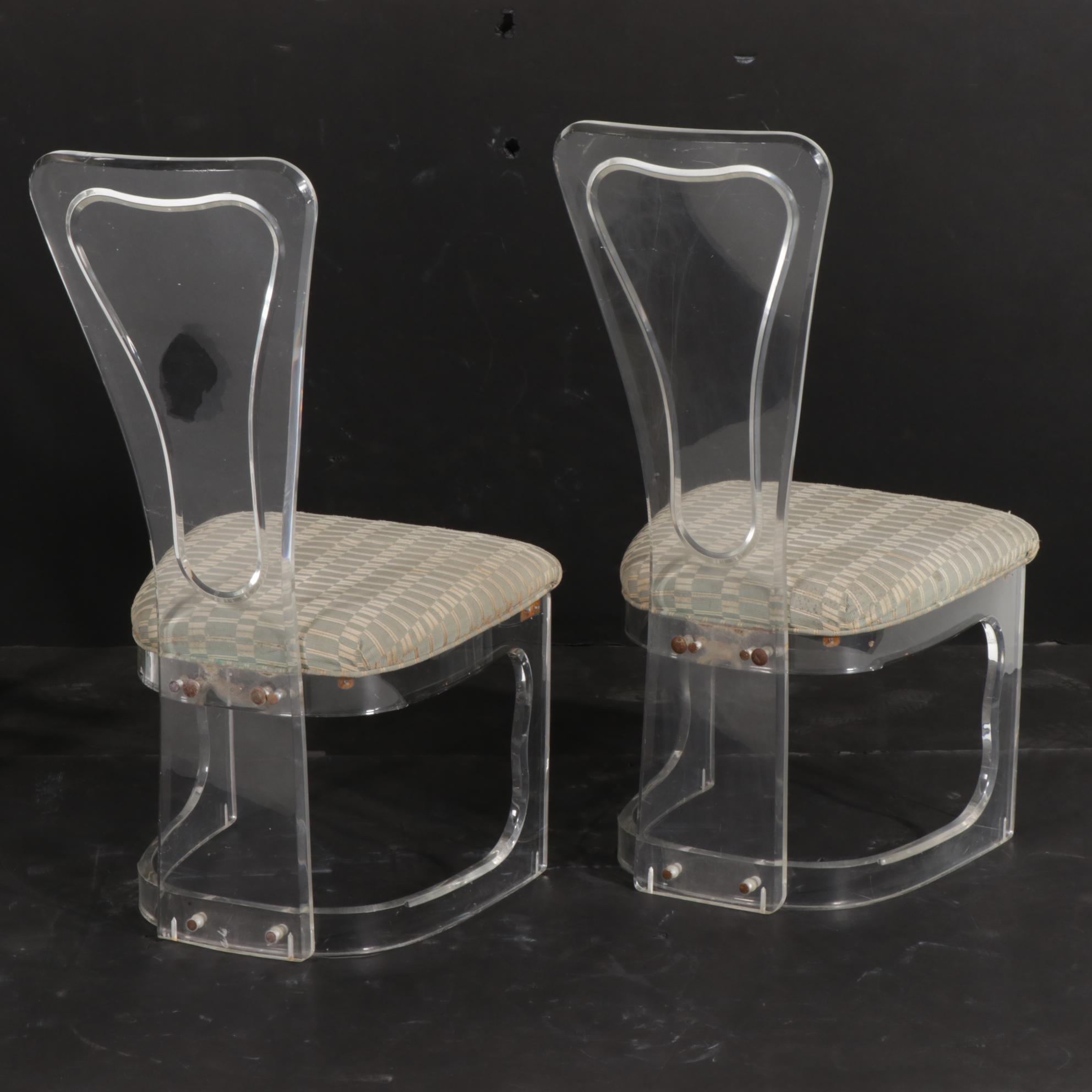 Pair of Mid Century Modern Acrylic Chairs | EBTH