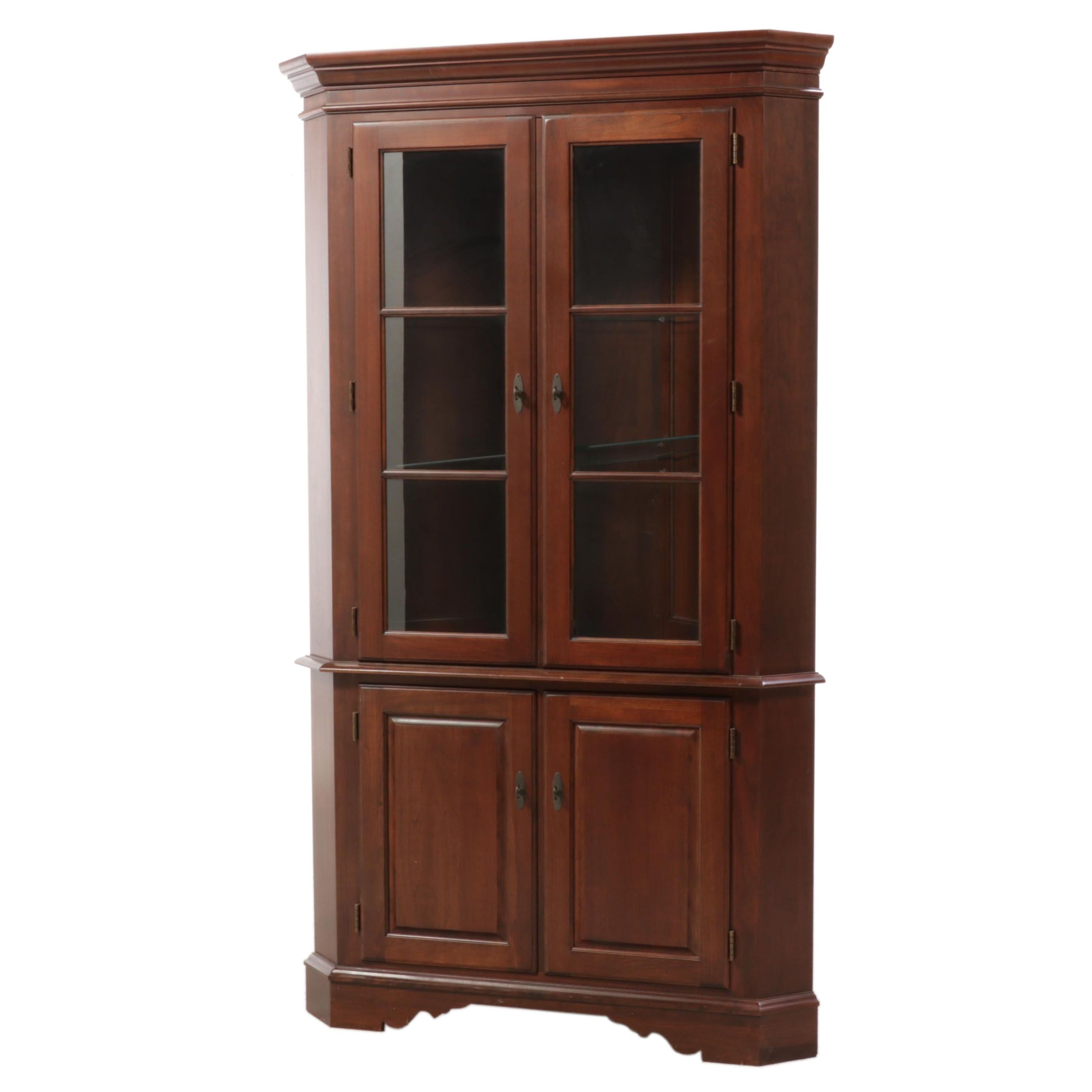 Federal Style Cherrywood Corner Cabinet | EBTH