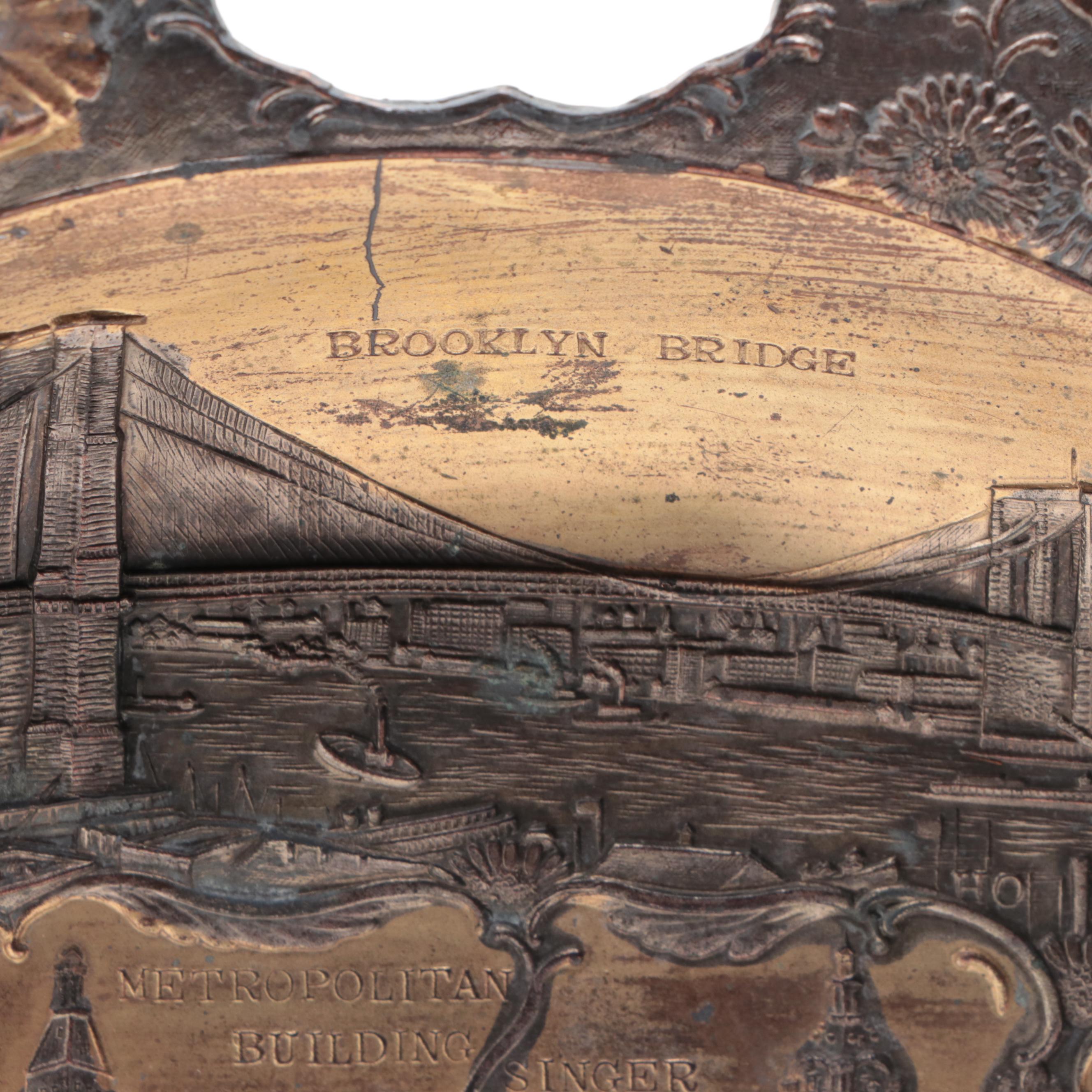 A.C.Bosselman & Co. Metal New York Souvenir Silent Butler, Early 20th ...