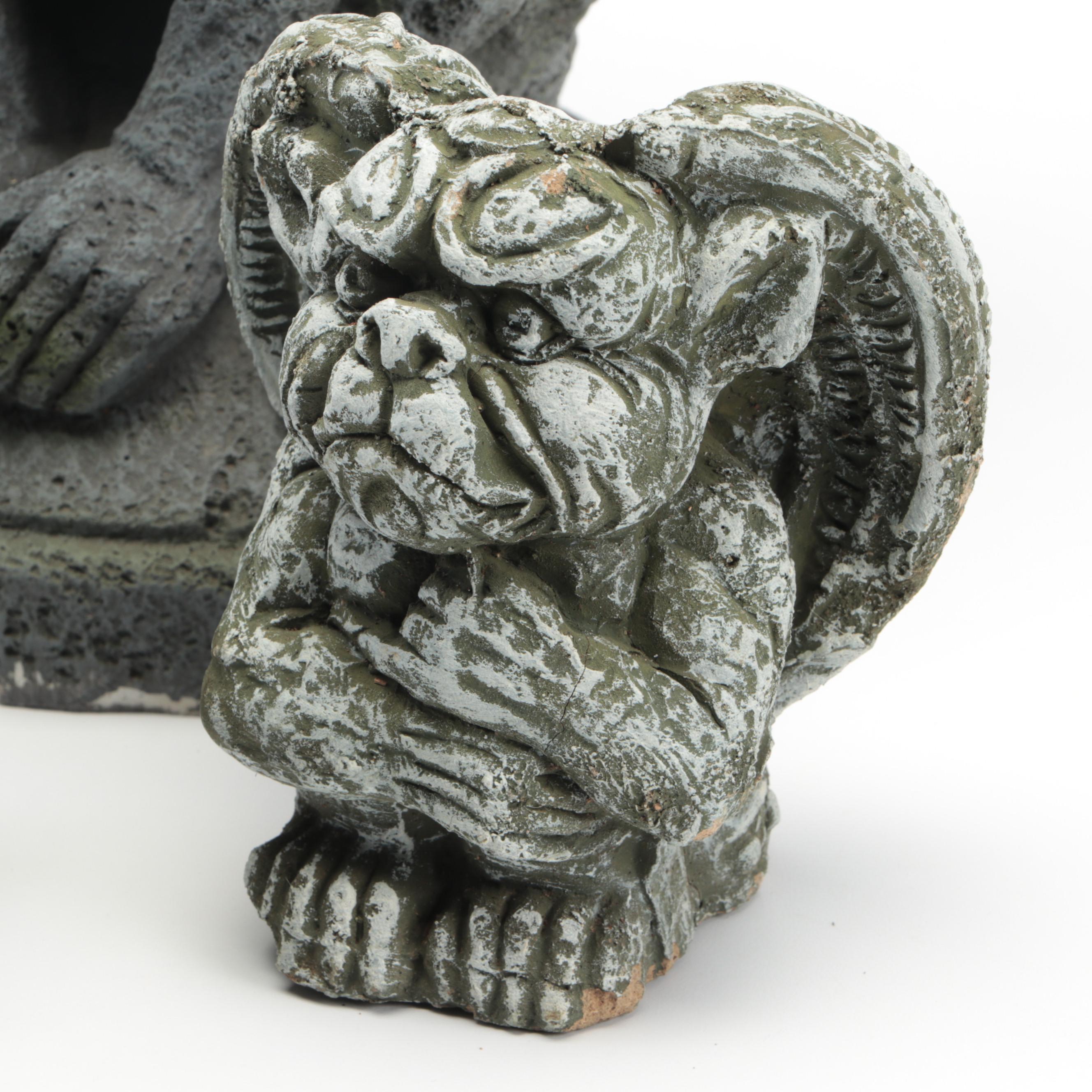 Gothic Style Cast Resin Gargoyle Figures | EBTH