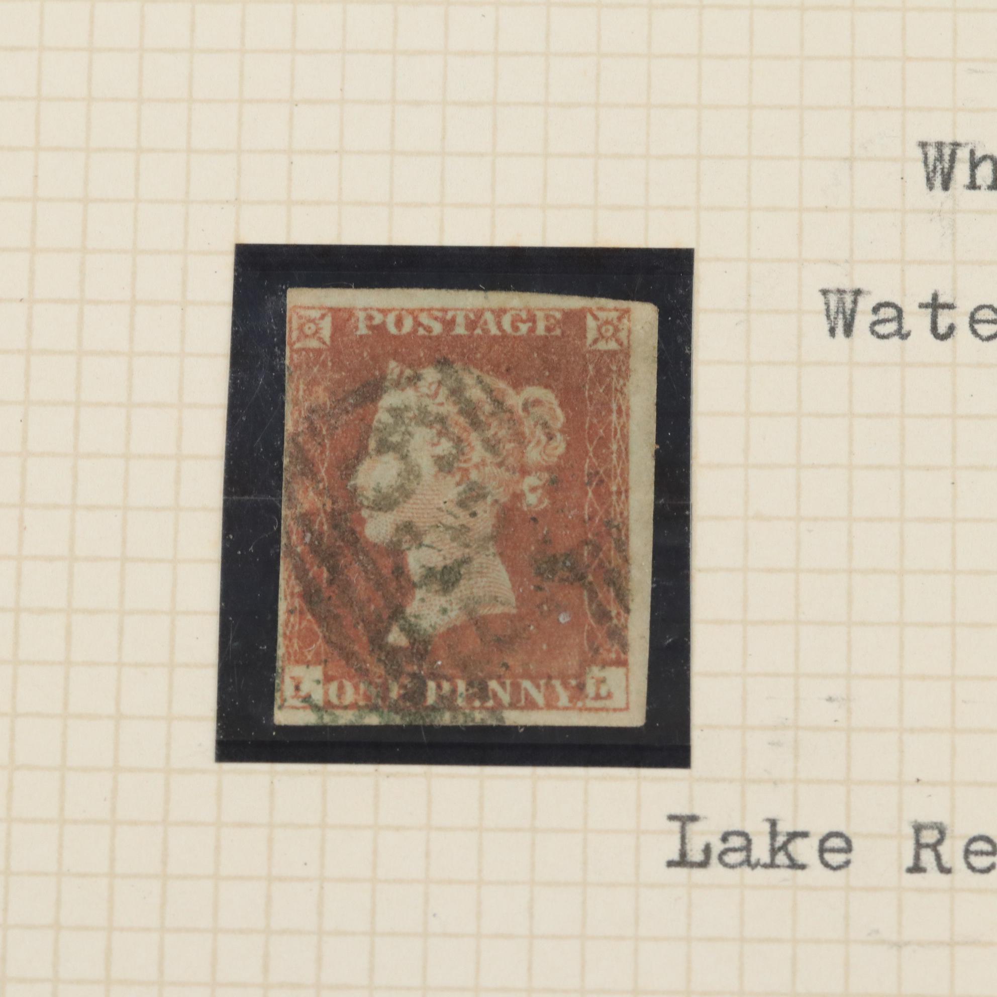 Four Early British Stamps Including a Penny Black | EBTH