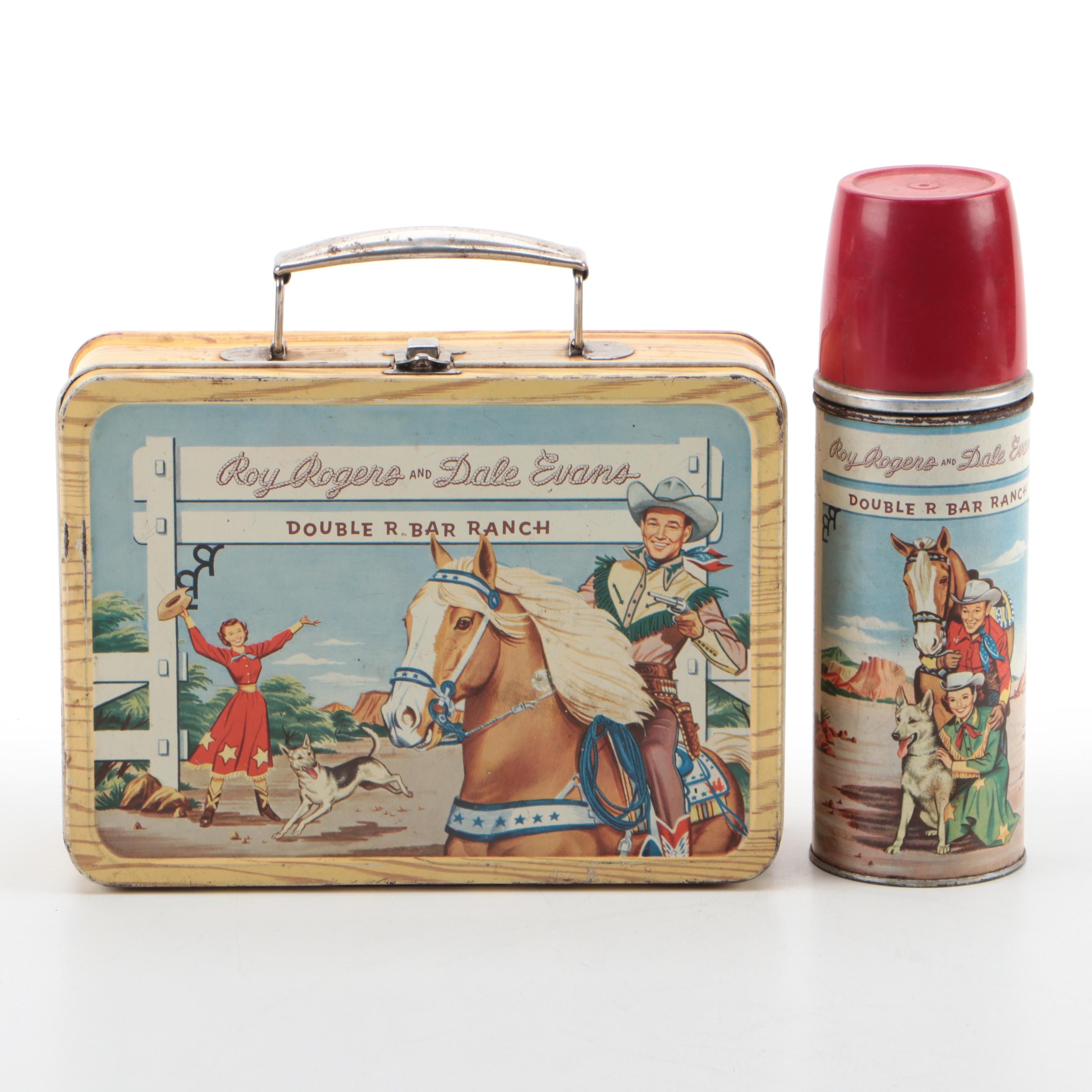 Roy Rogers and Dale Evans "Double R Bar Ranch" Metal Lunch Box with ...