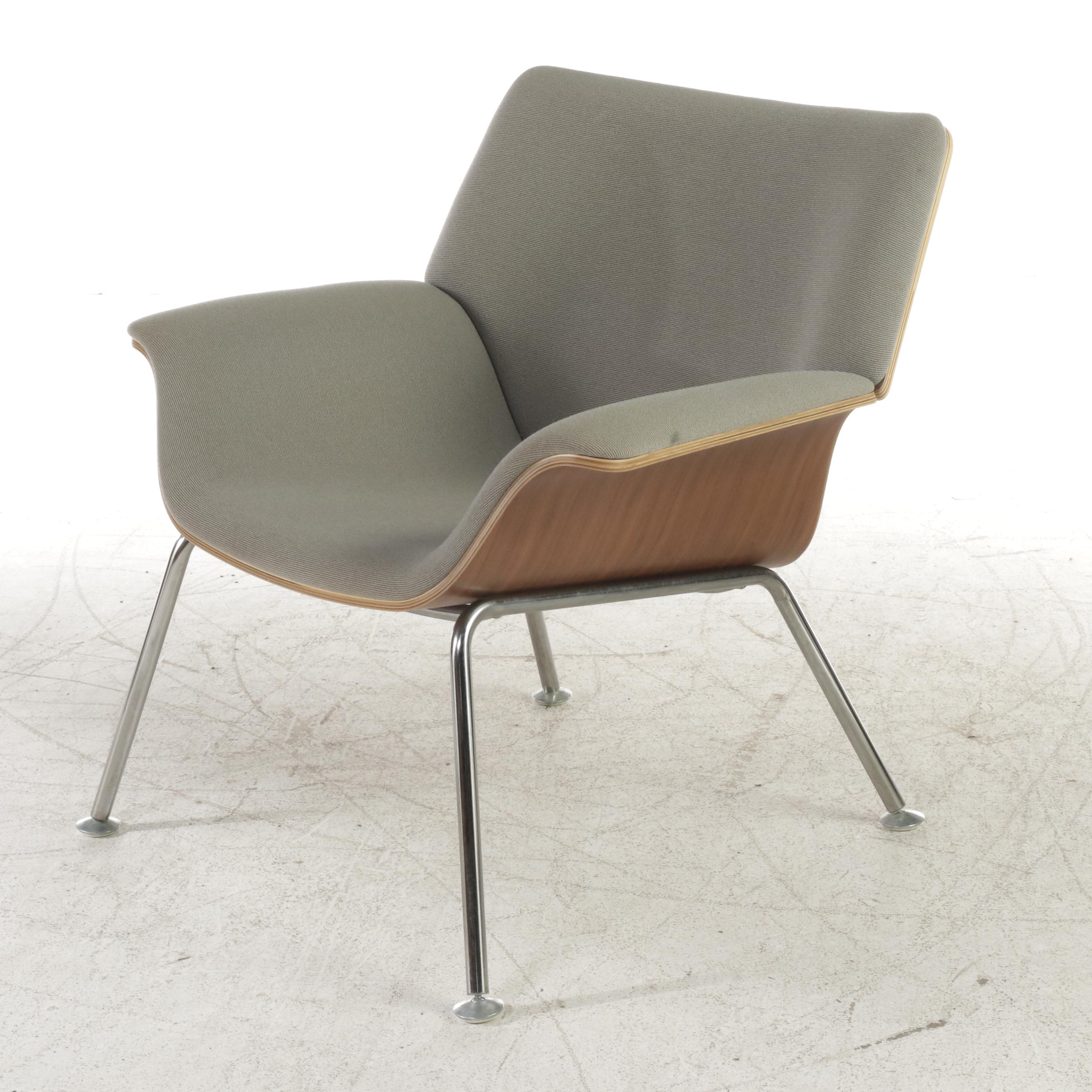 Pair of Brian Kane for Herman Miller "Swoop" Molded Plywood Armchairs ...