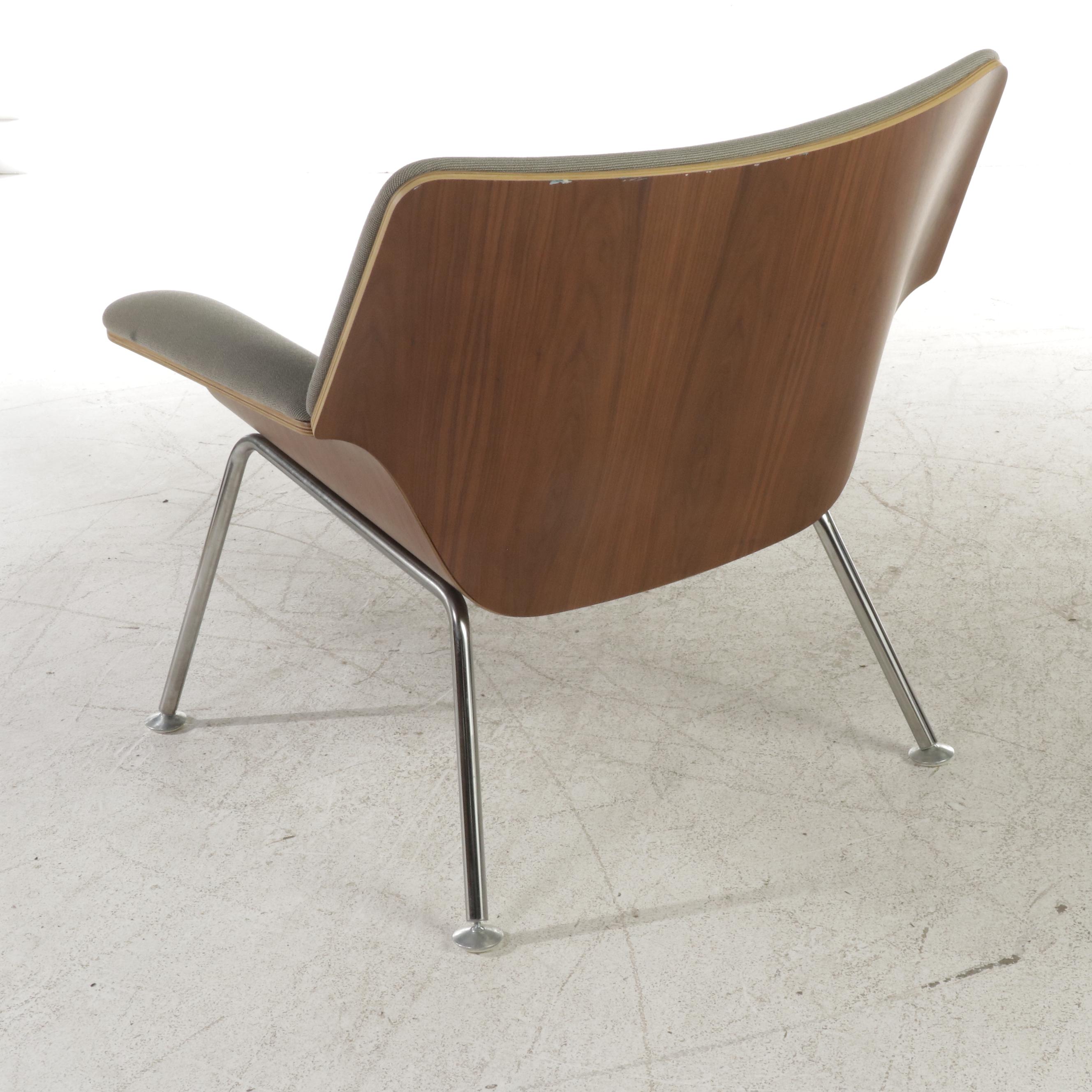Pair of Brian Kane for Herman Miller "Swoop" Molded Plywood Armchairs ...