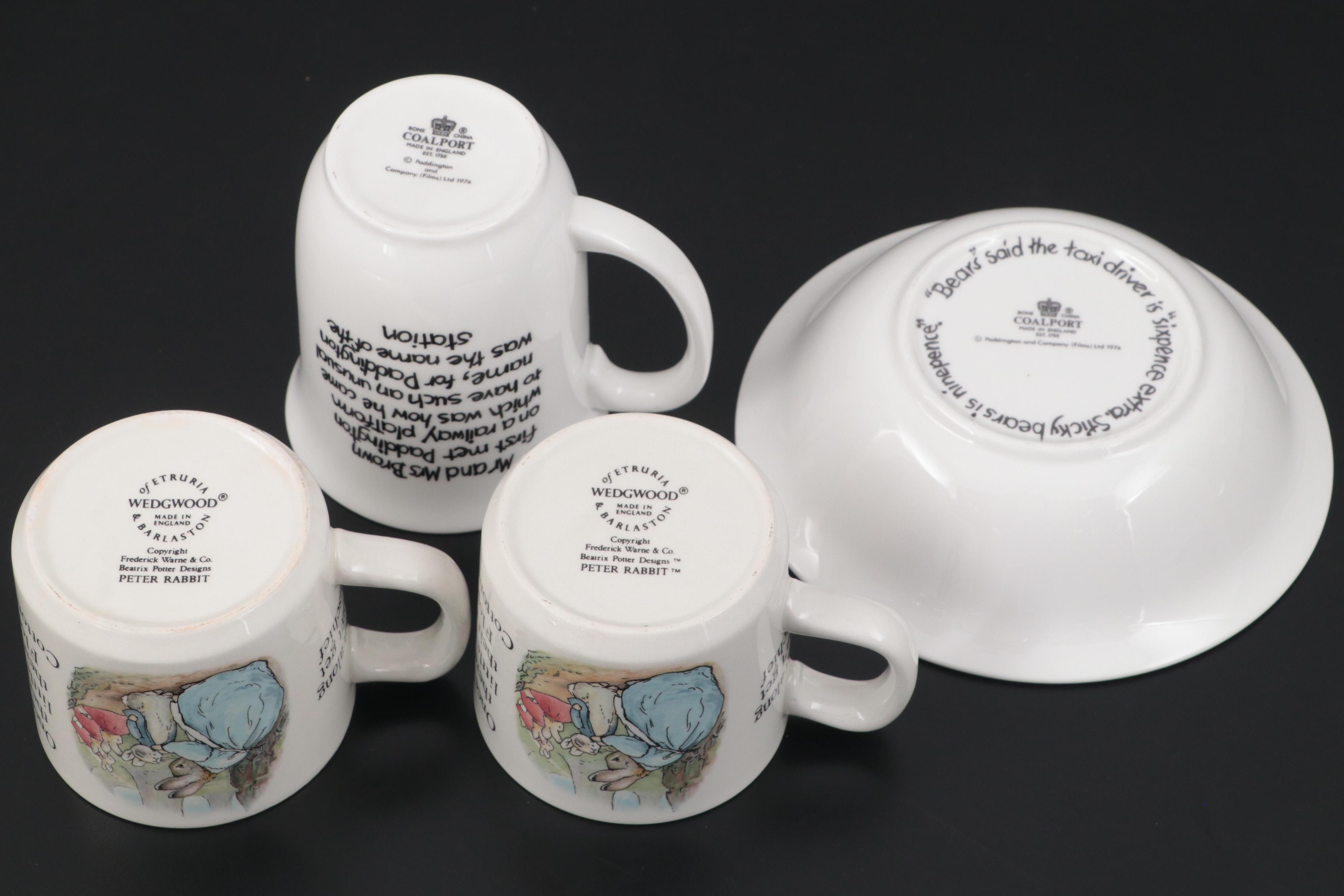 Wedgwood Peter Rabbit and Coalport Paddington Bear Children's ...