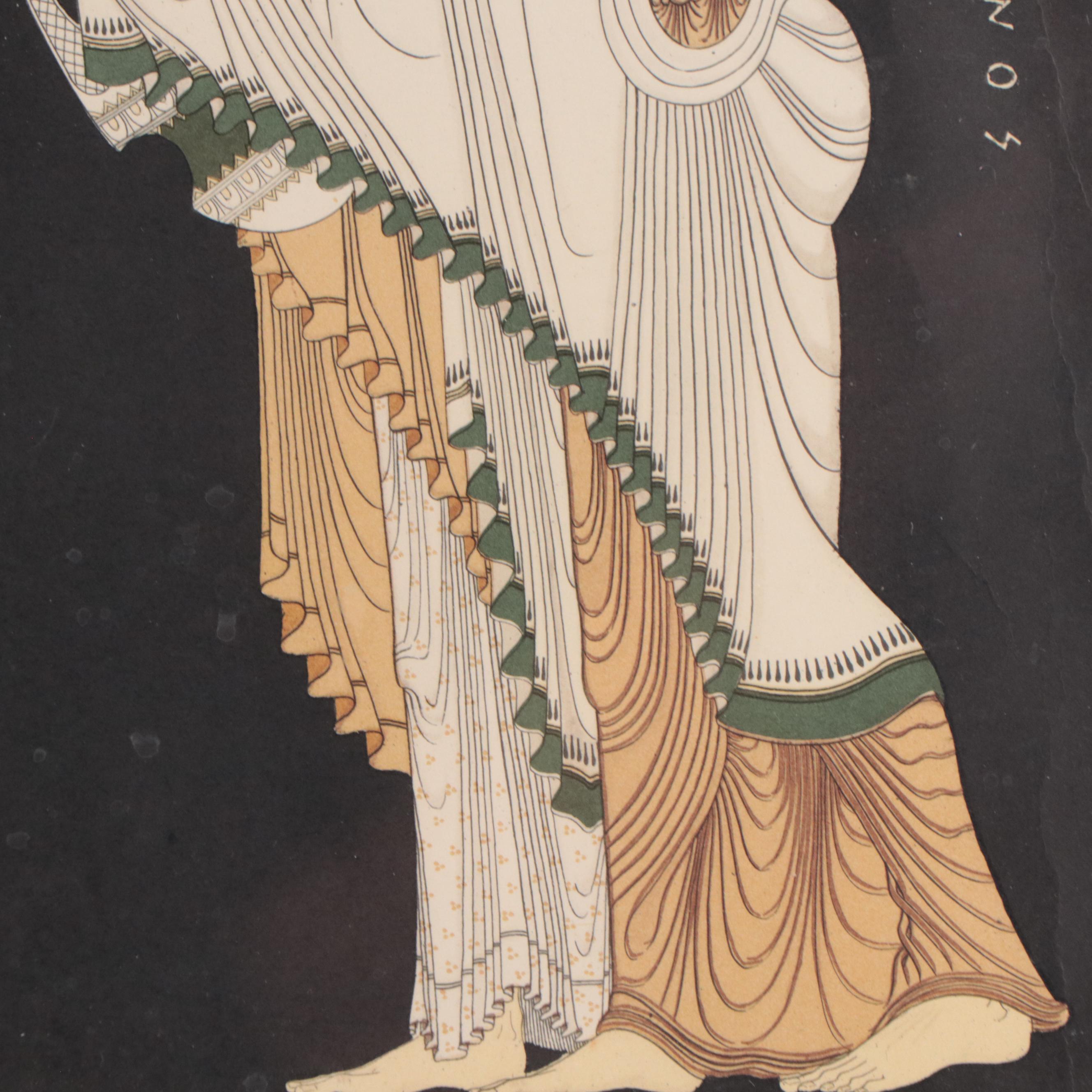 Jan Fleck Egyptian-Inspired Etching "Isis: Goddess of Healing," and ...