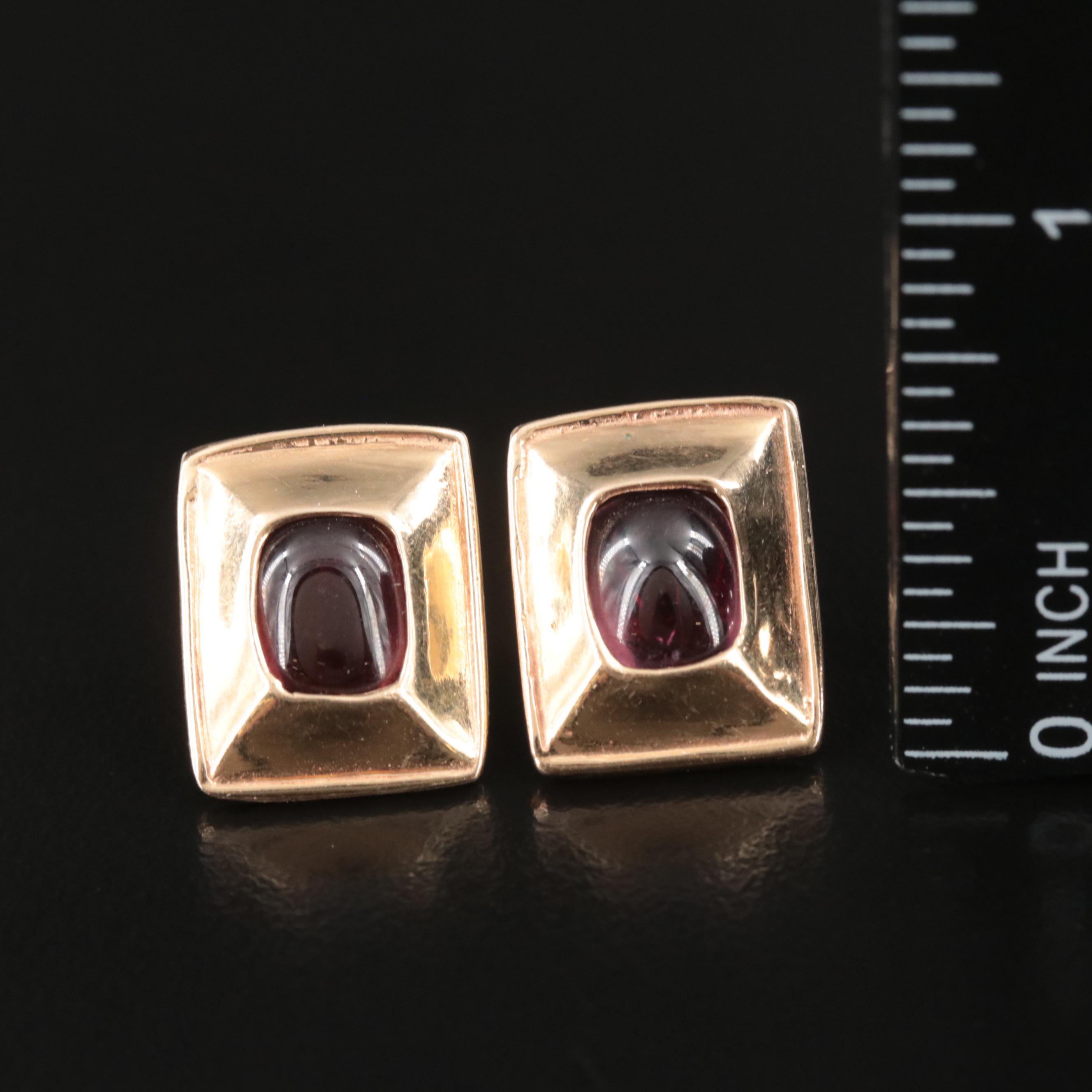 Museum of Modern Art Cleo 14K Garnet Earrings | EBTH