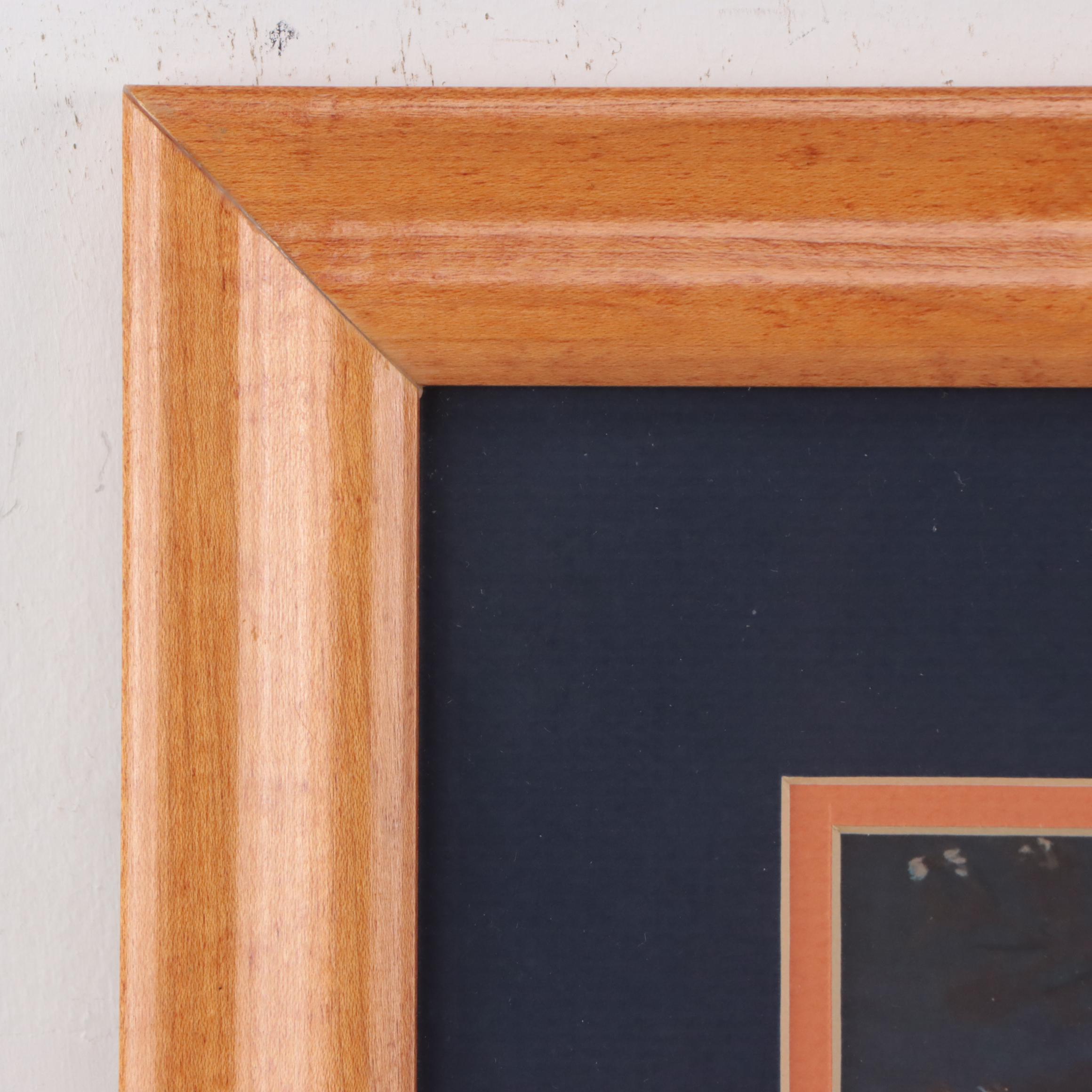 Will Moses Folk Art Halloween-Themed Offset Lithograph and Folding Wall ...