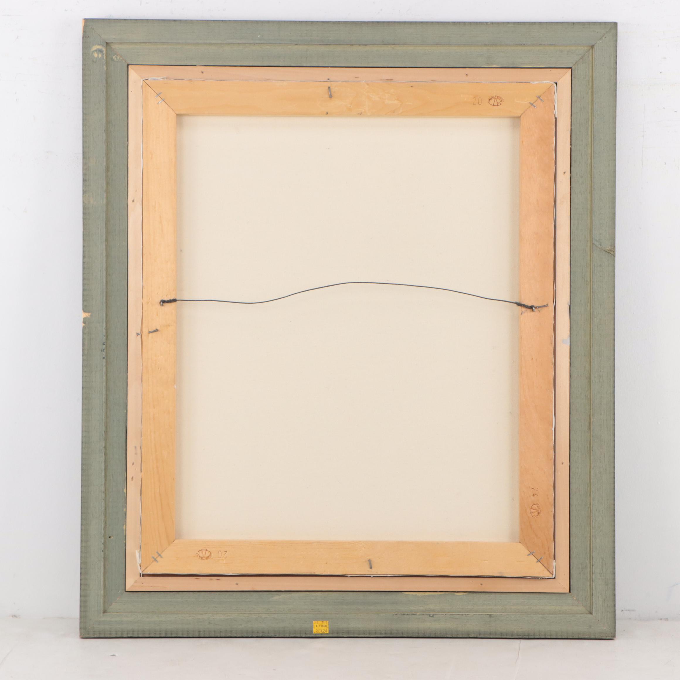 Dirrigl Oil Painting of Snowy Winter Woodland Scene With Cabin | EBTH