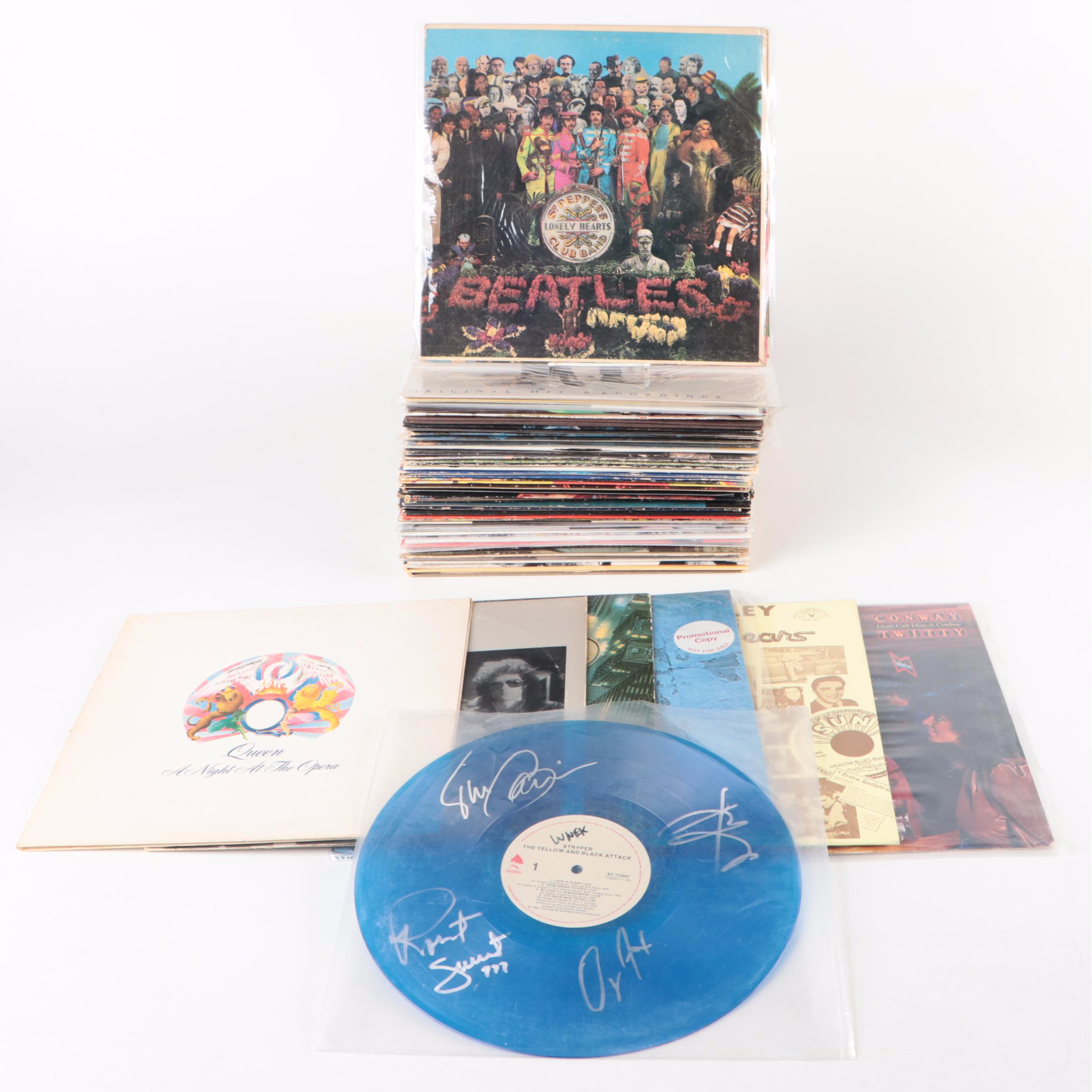 Conway Twitty, Stryper with Peter Cetera Signed Vinyl Records and More ...