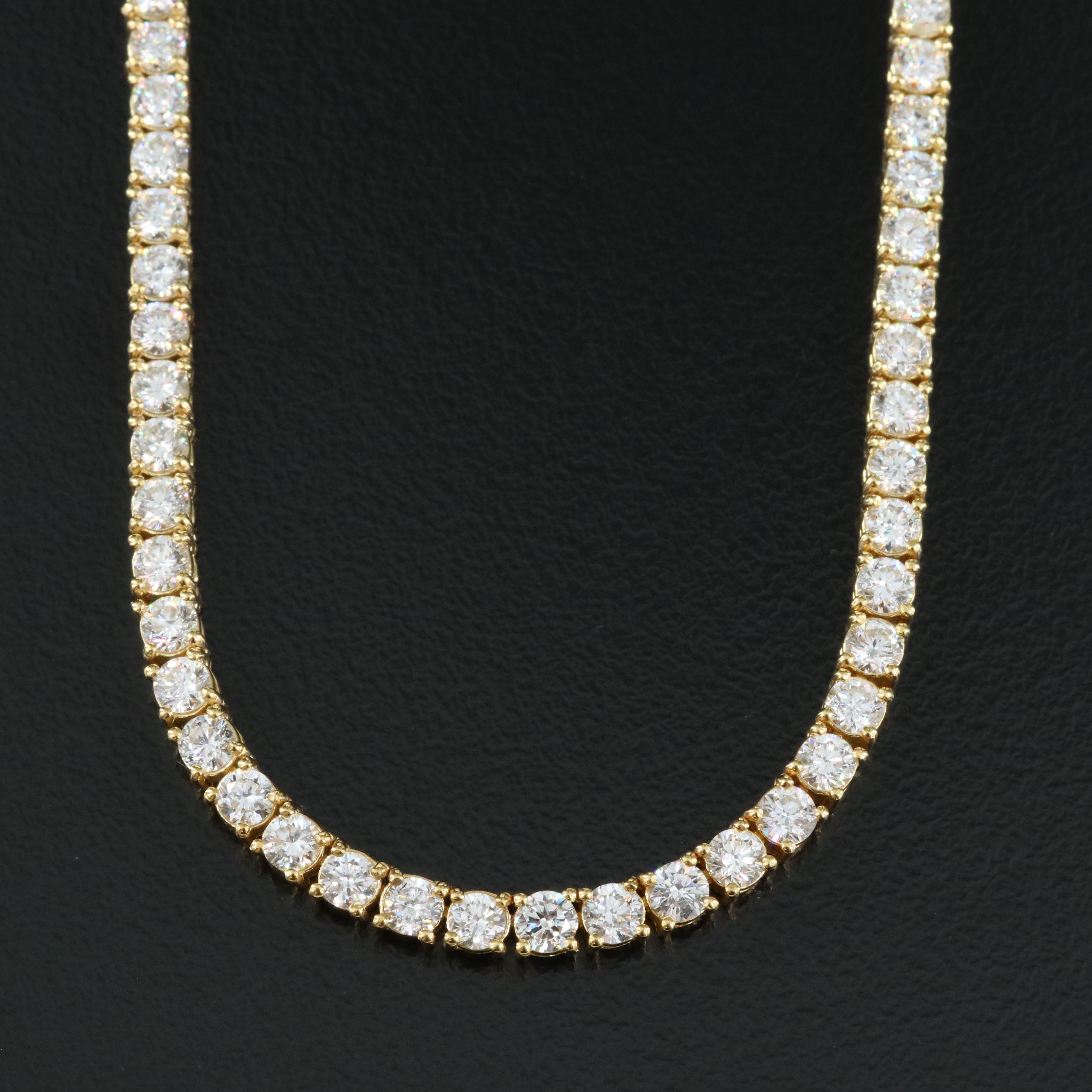 14K 10.50 CTW Lab Grown Diamond Necklace | EBTH