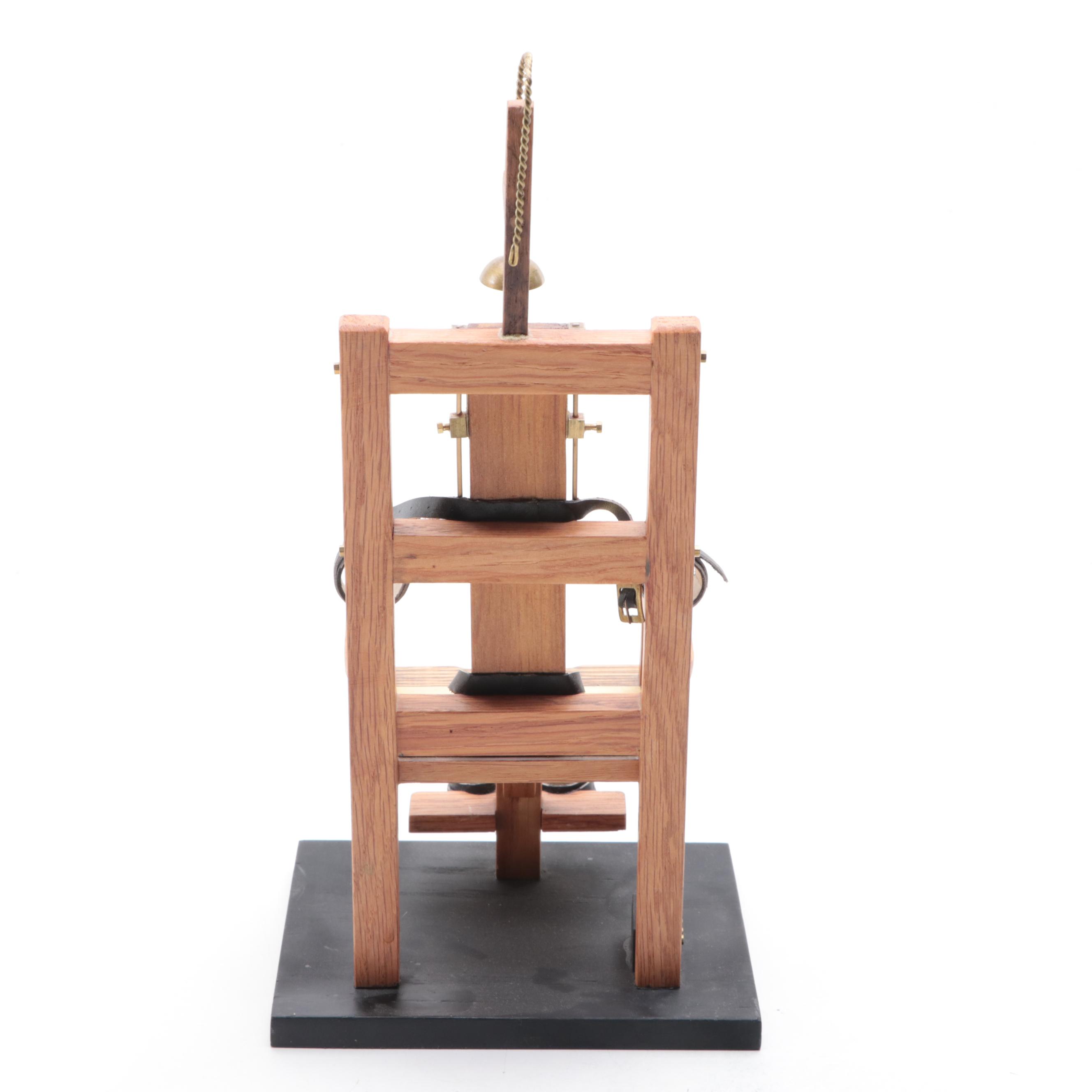 Miniature Electric Chair with Miniature Guillotine | EBTH