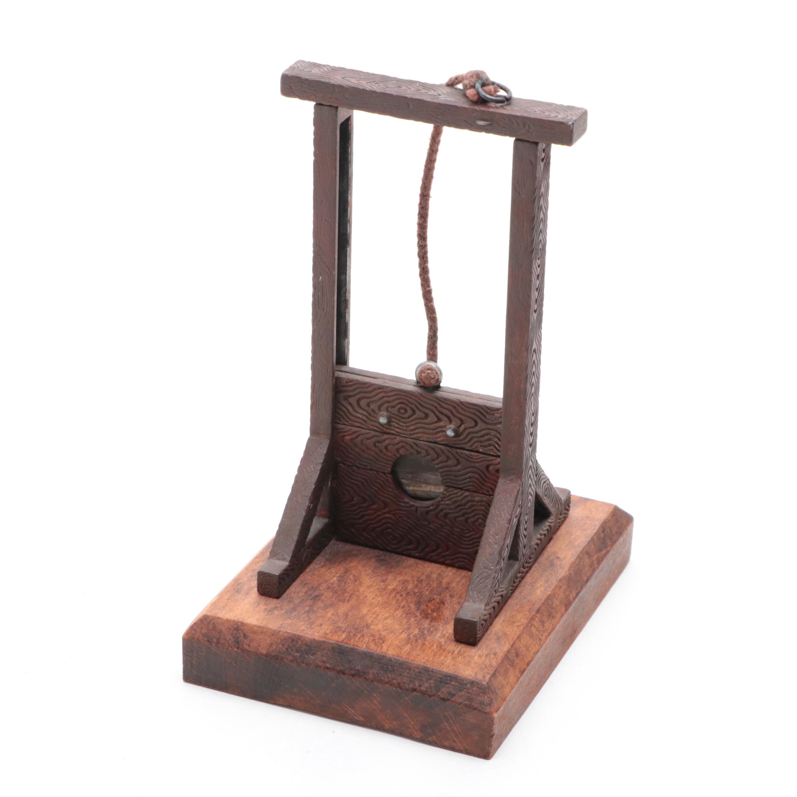 Miniature Electric Chair with Miniature Guillotine | EBTH