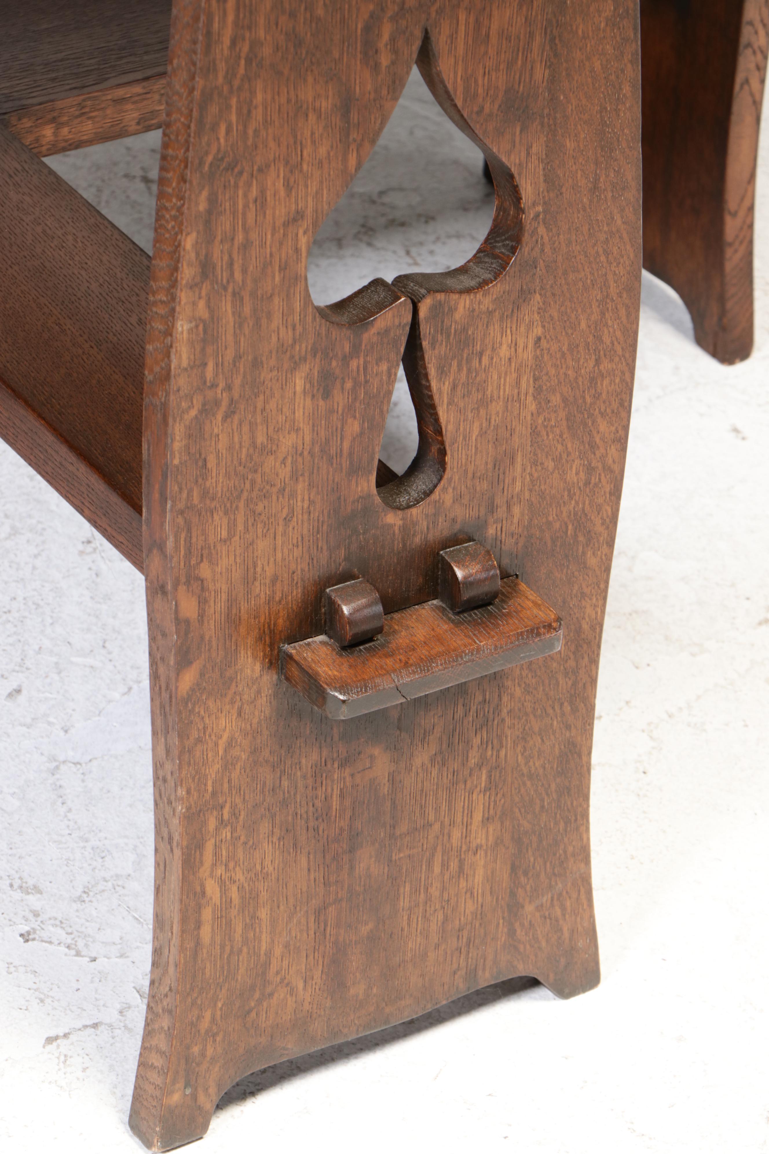 Arts and Crafts Style Oak Octagonal Library Table, Manner of Limbert's ...