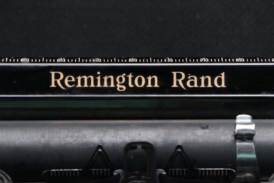 Remington Rand Model 1 Portable Typewriter and Case | Everything But ... Remington Rand Model 1 Portable Typewriter and Case | Everything But ...