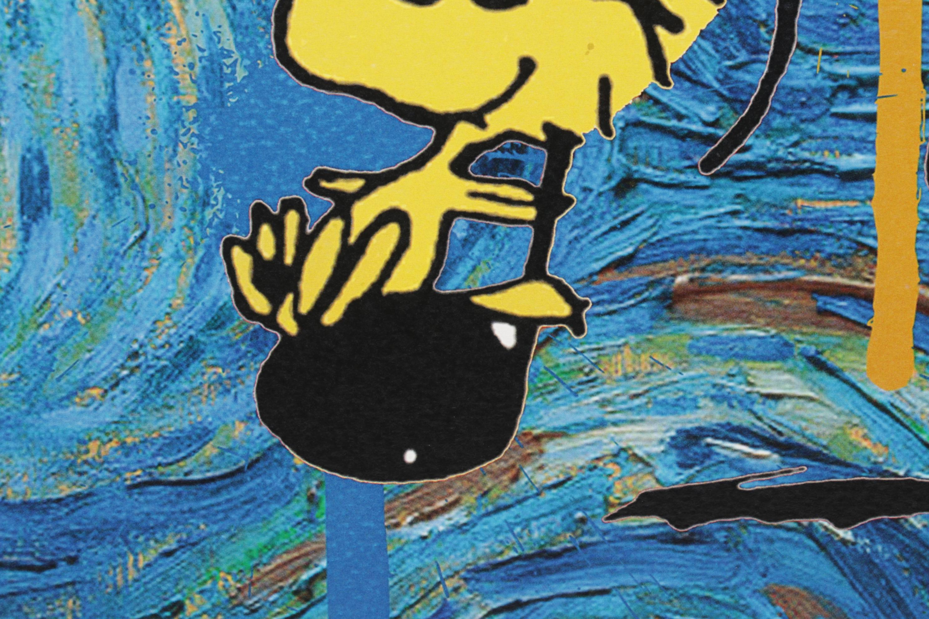 Death NYC Pop Art Graphic Print Homage to Van Gogh and Peanuts, 2022 | EBTH