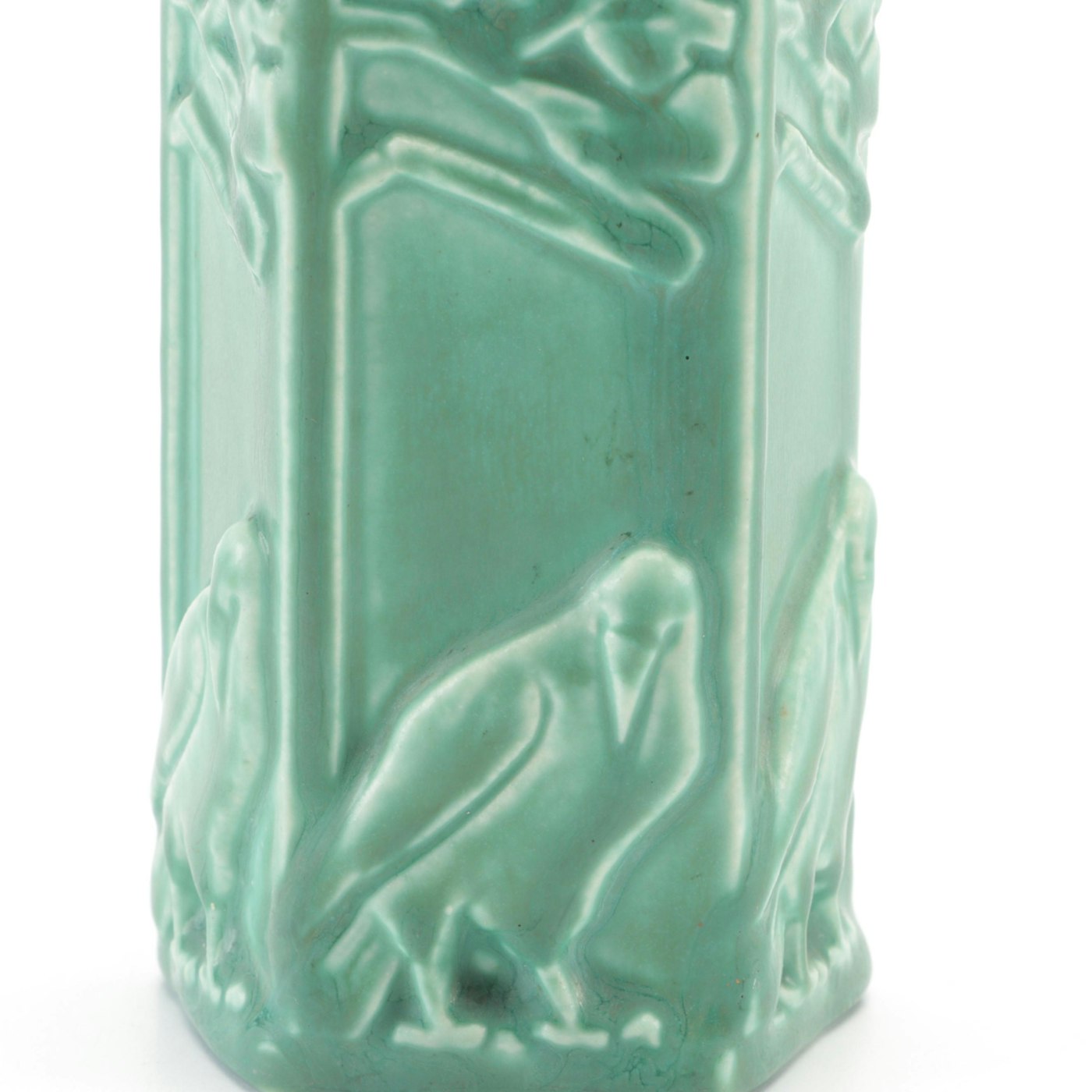 Rookwood Pottery Pentagonal Matte Glaze Production Vase, 1929 | EBTH Rookwood Pottery Pentagonal Matte Glaze Production Vase, 1929 | EBTH