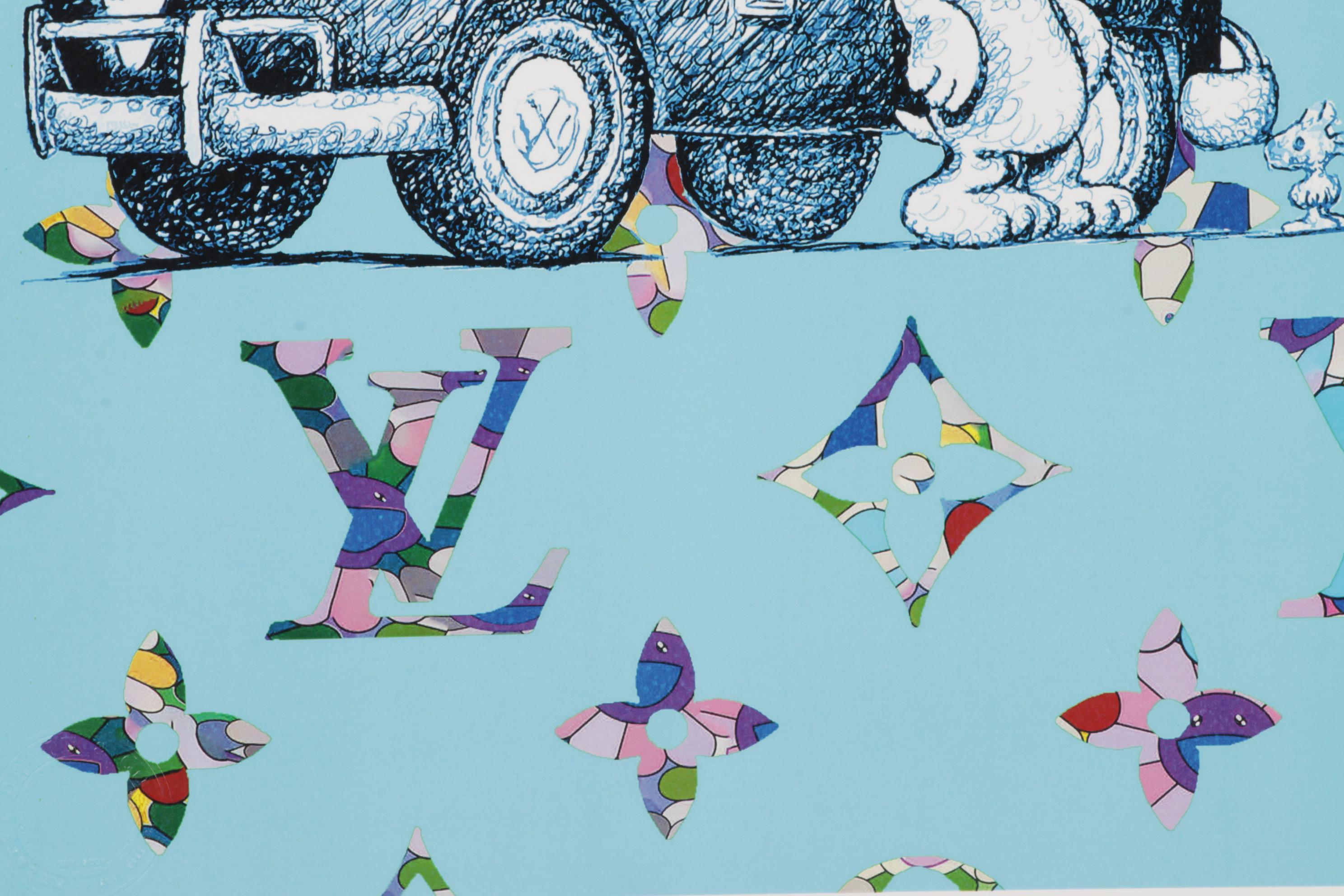 Death NYC Pop Art Graphic Print of VW Bus and Snoopy | EBTH