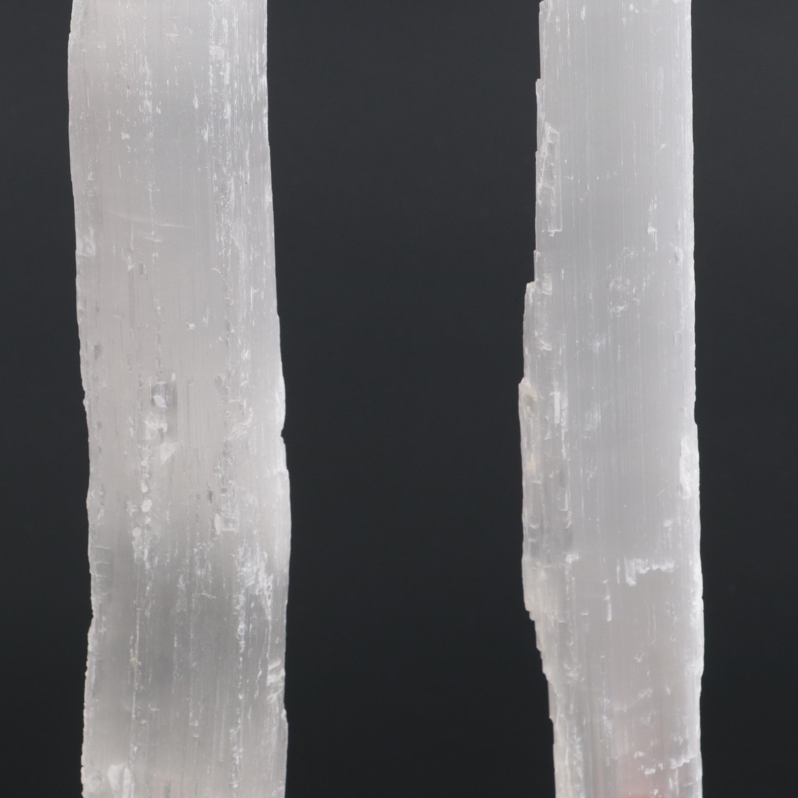 Satin Spar and Glass Abstract Figures | EBTH