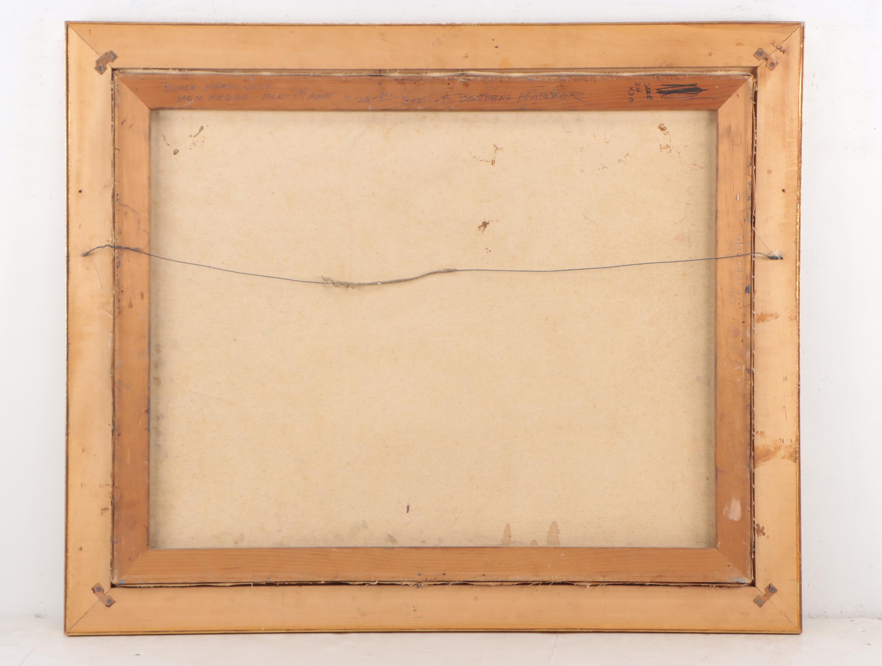 Hasselbar Coastal Landscape Oil Painting "Black Head Cliff, Monhegan ...