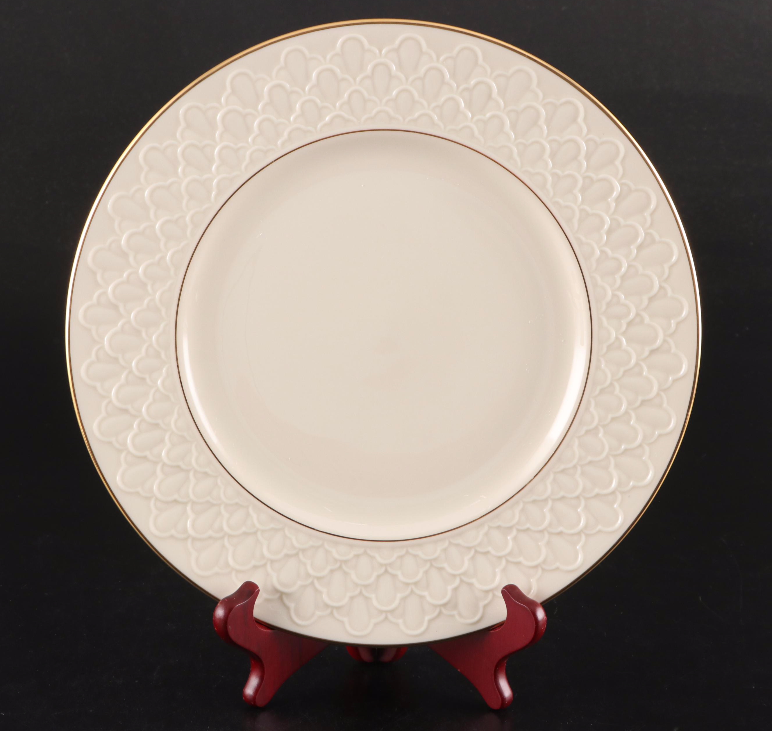 Lenox Bone China "Jacquard Gold" Place Setting with Other Glass ...