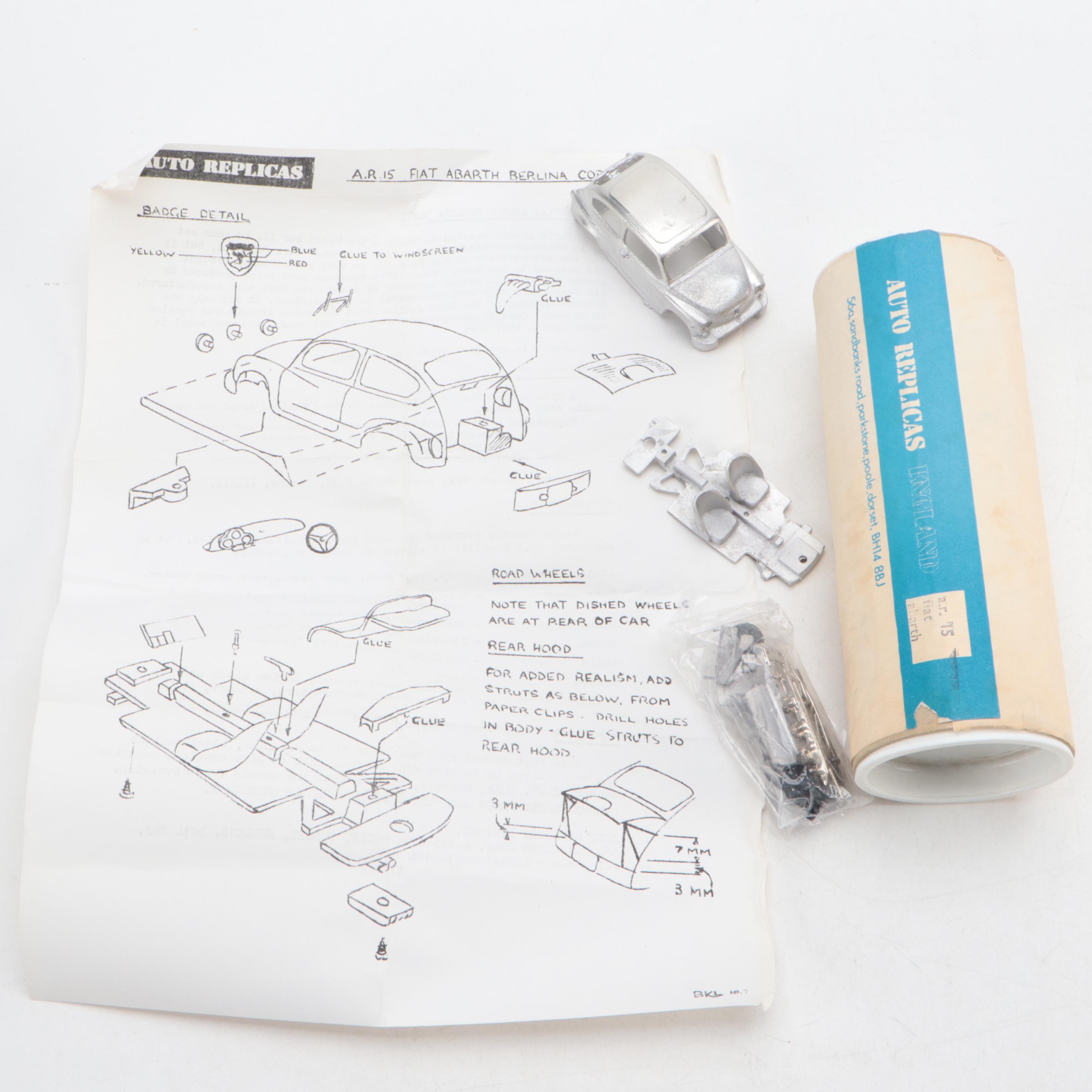 Fiat Abarth, Austin-Healey 3000, Alfa Romeo GTAM Model Car Kits and ...