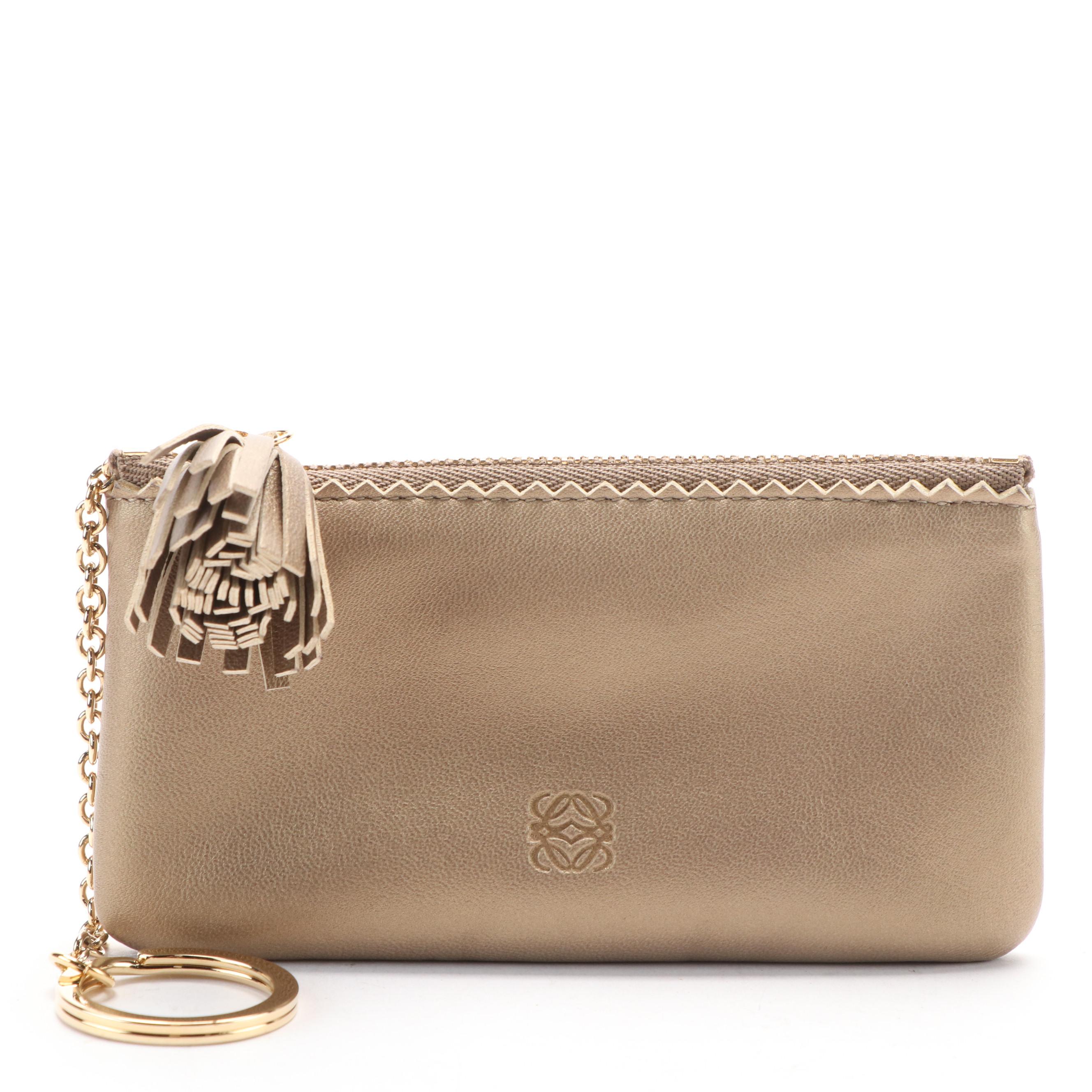 Loewe Coin Purse in Gold Leather With Box | EBTH