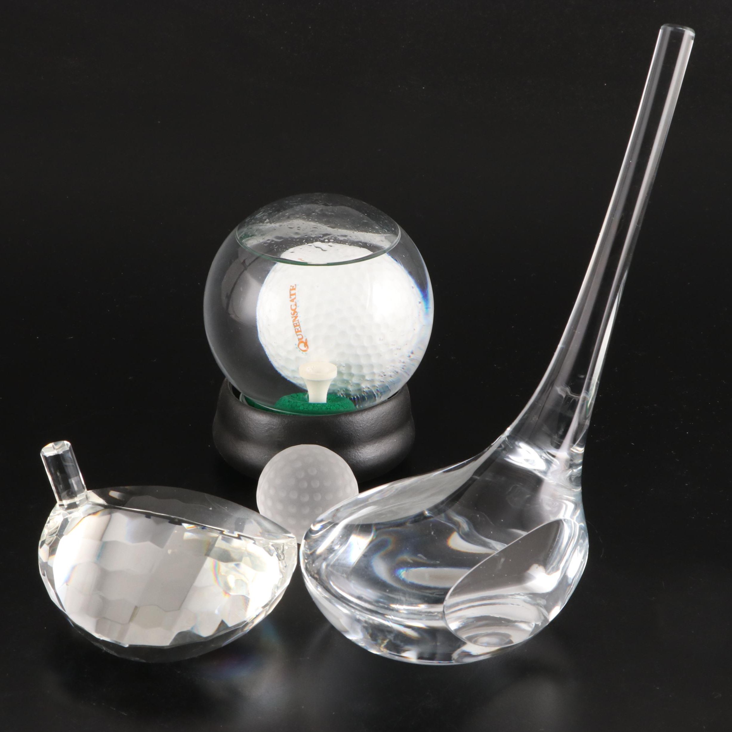 Sasaki Crystal Golf Ball, Other Crystal Golf Paperweights and Golf ...