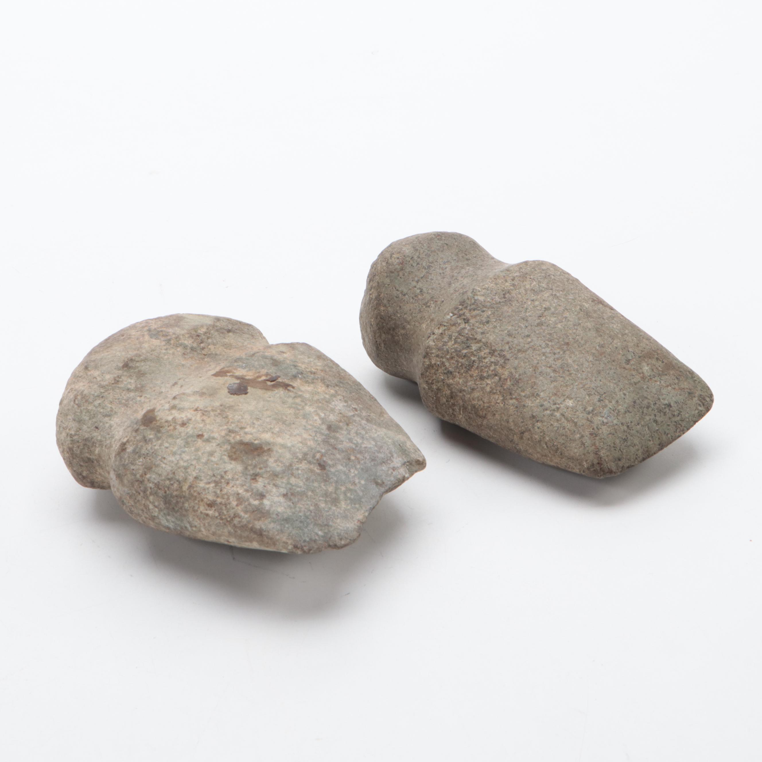 Native American Full Groove Stone Axe Heads | EBTH