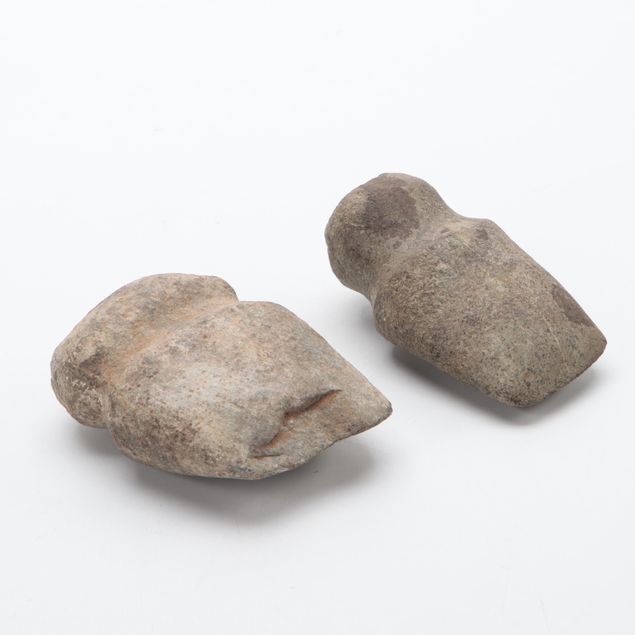 Native American Full Groove Stone Axe Heads | EBTH