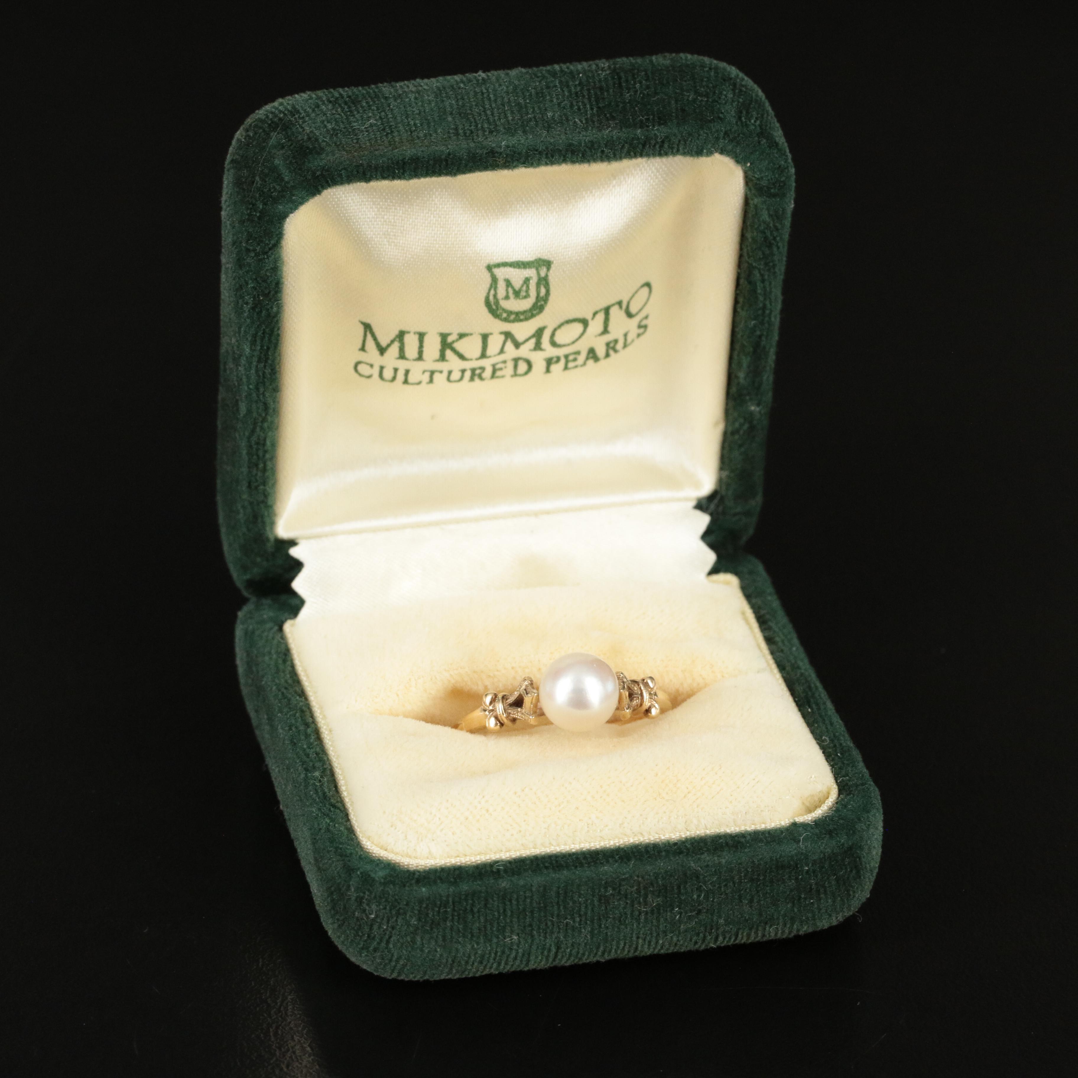 Mikimoto Pearl 14K Ring | EBTH