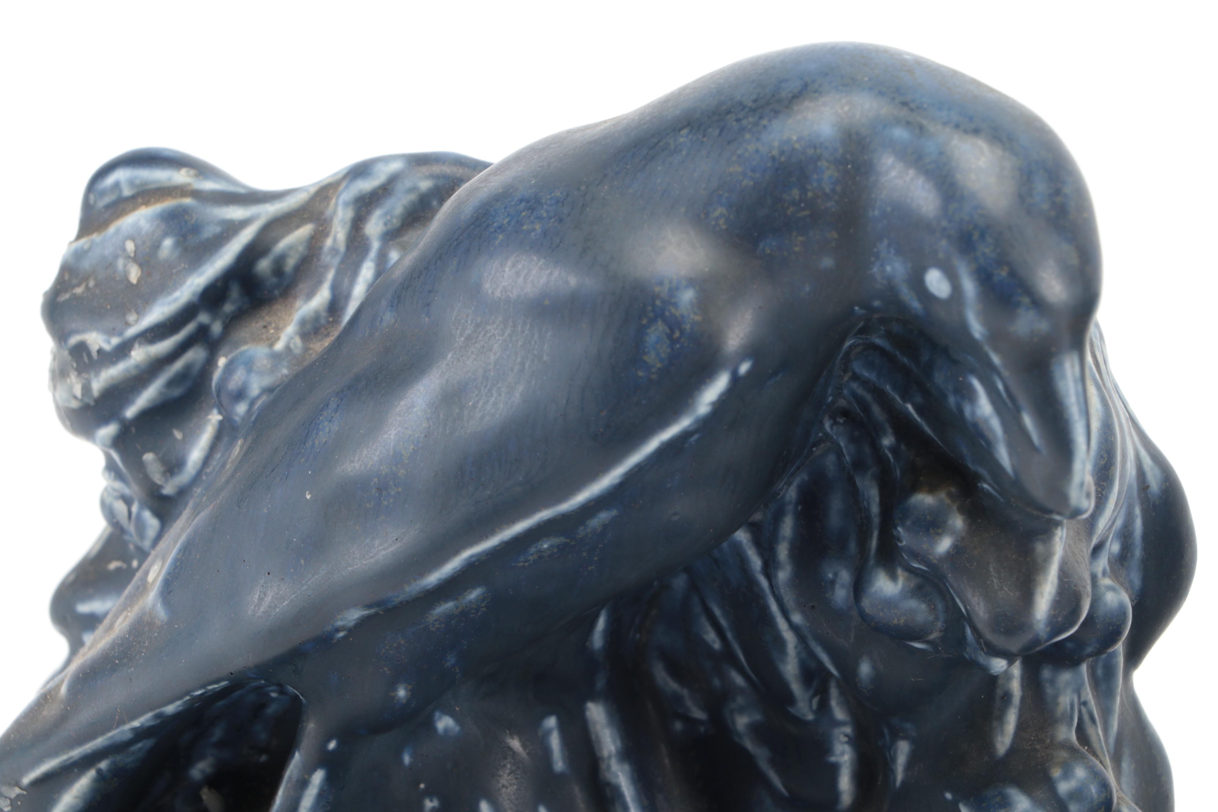 Rookwood Pottery Blue "Rook" Bookends, 1927 | EBTH