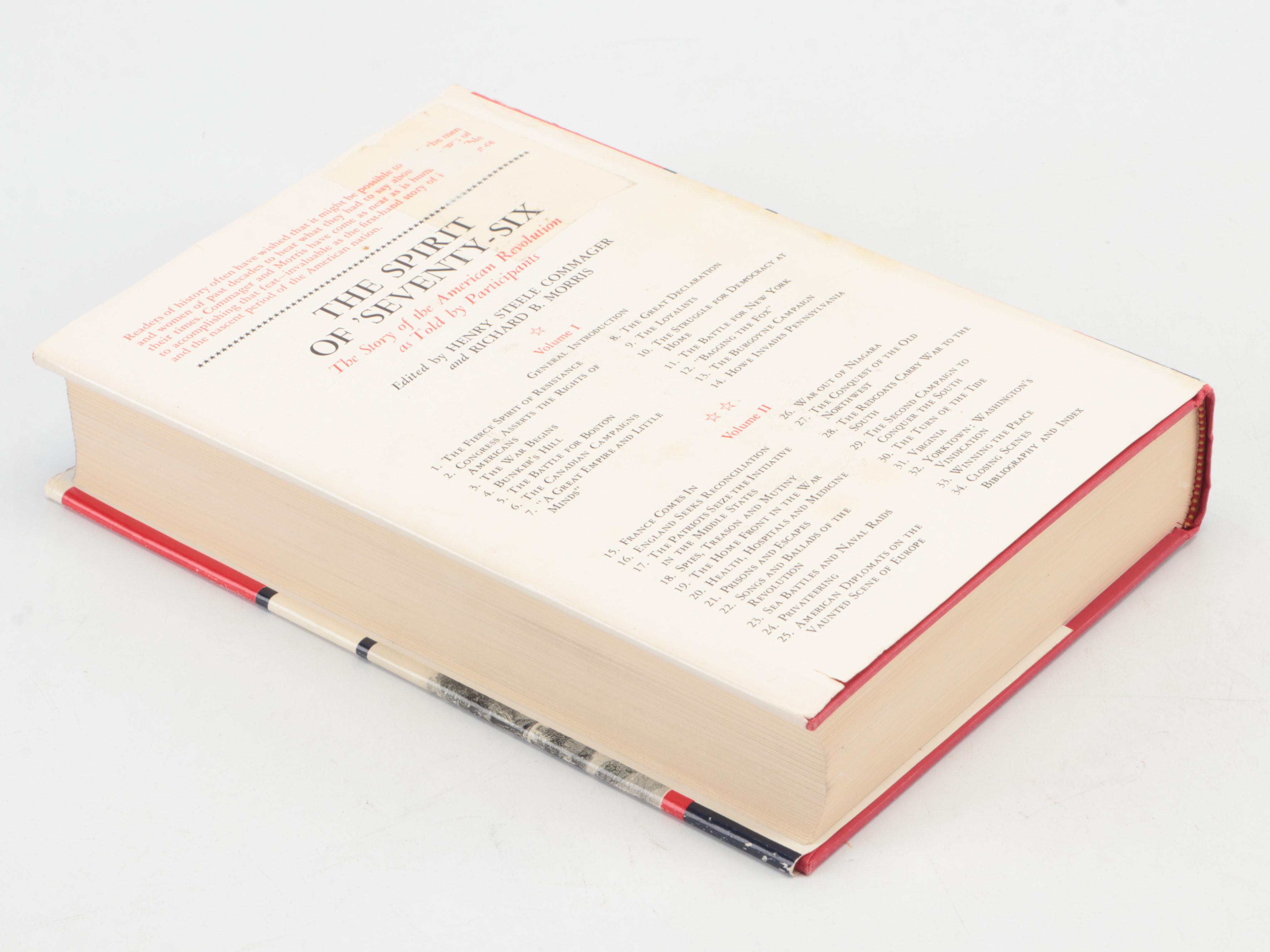 First Edition "The Spirit of 'Seventy-Six" Two-Volume Set by Commager ...