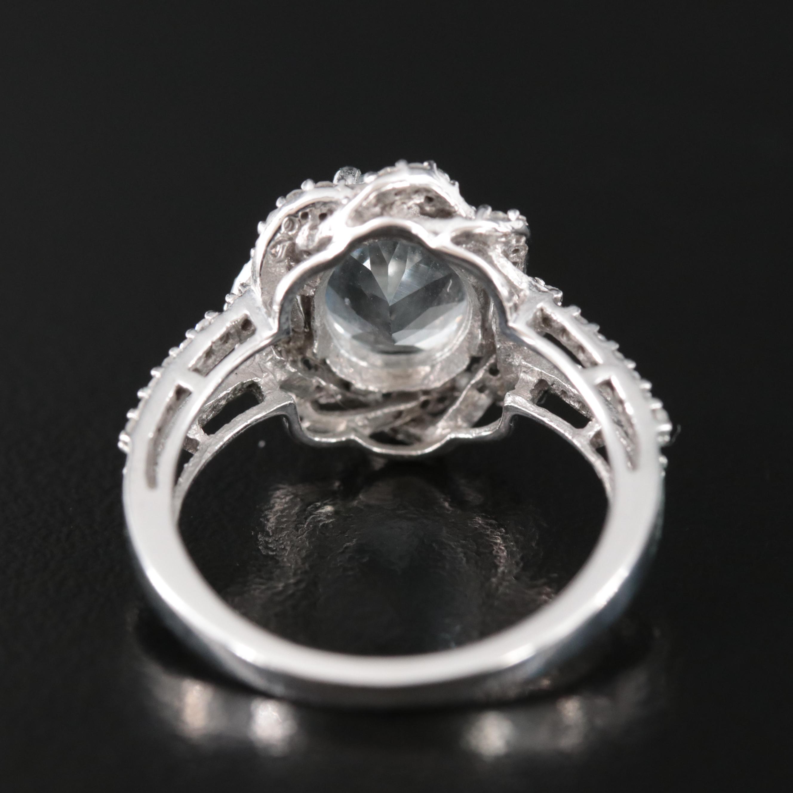 10K Goshenite and Diamond Ring | EBTH
